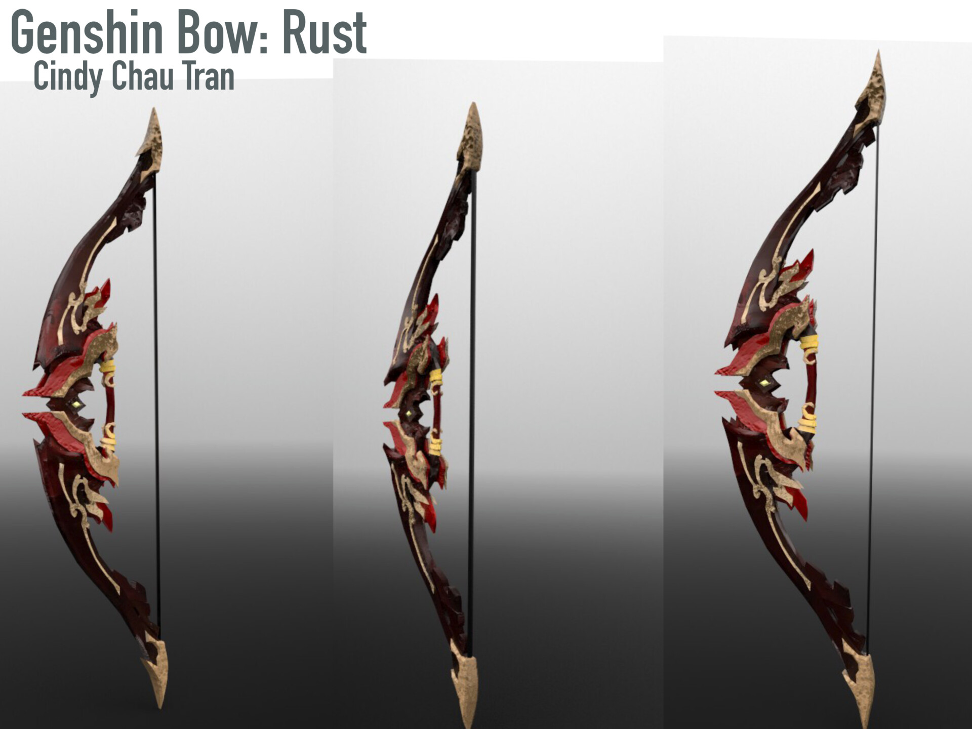 ArtStation - Rust Bow 3D Model - Genshin Impact Fan Art