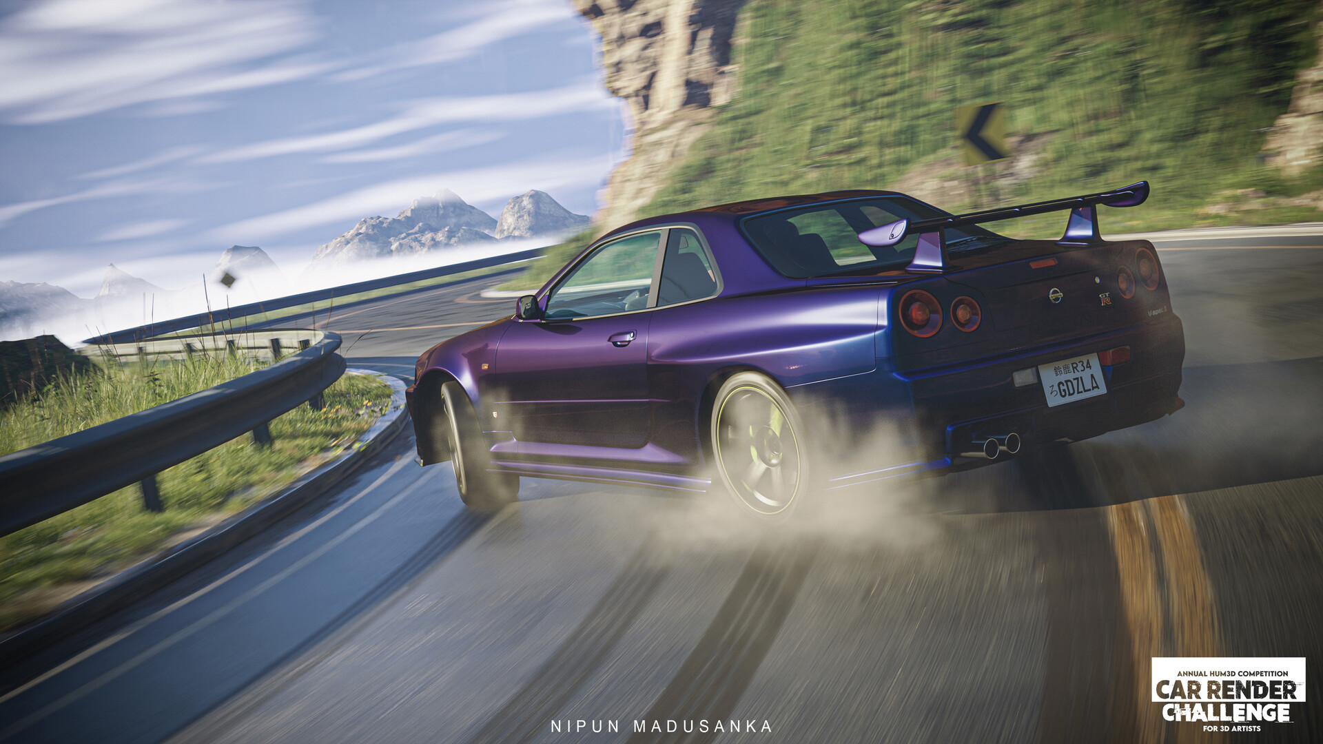 ArtStation - Dream Drift Hum3d Car Render Challenge 2021 (WIP)