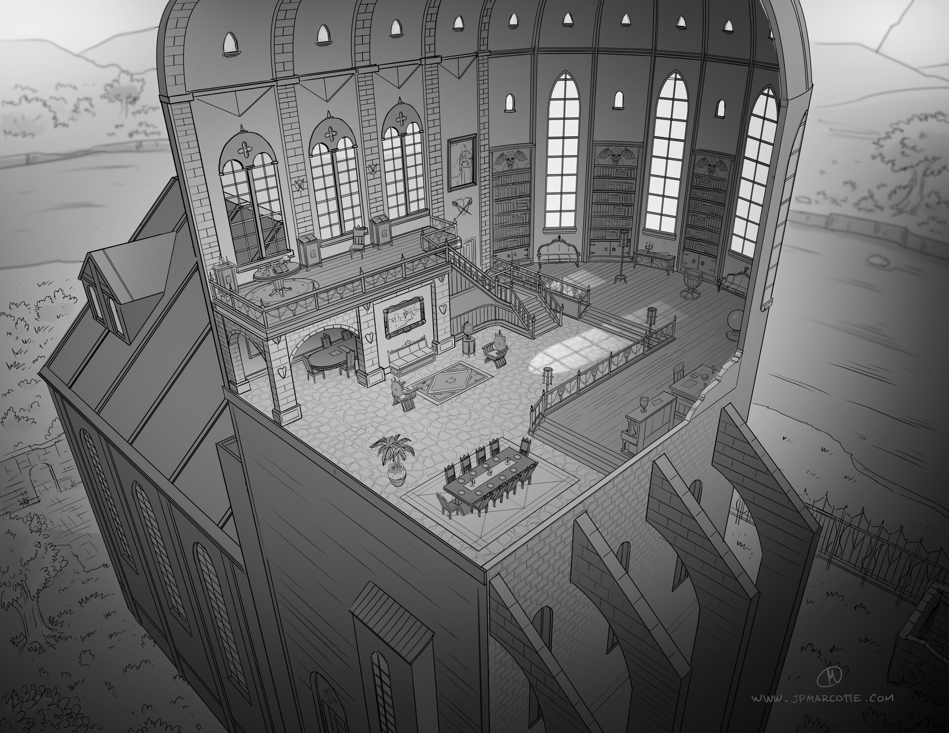 ArtStation - Perspective drawing
