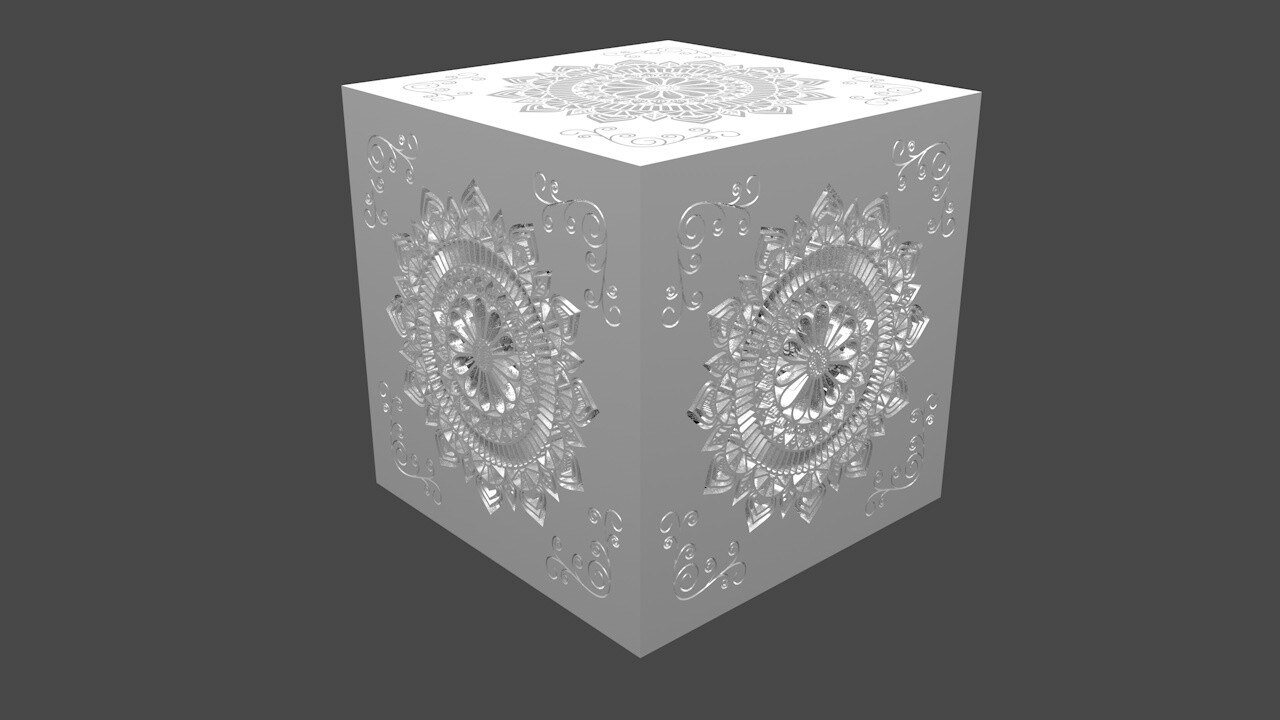 ArtStation - mandala box white