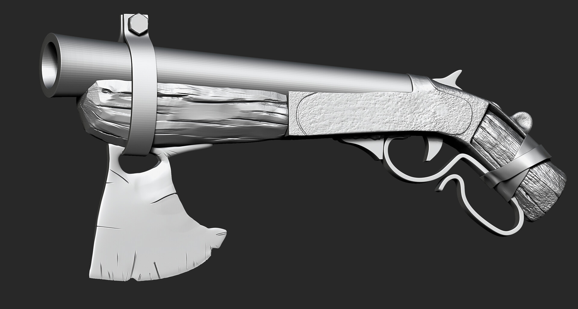 ArtStation - Post-apocalyptic Gun. WIP.....