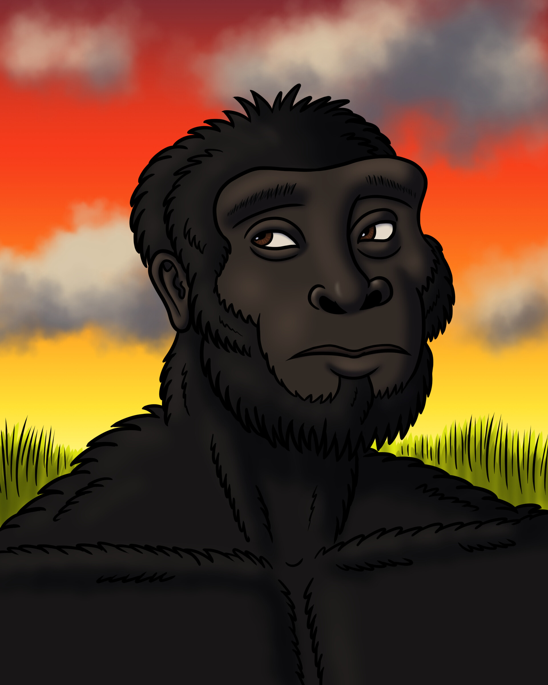 australopithecus africanus drawing
