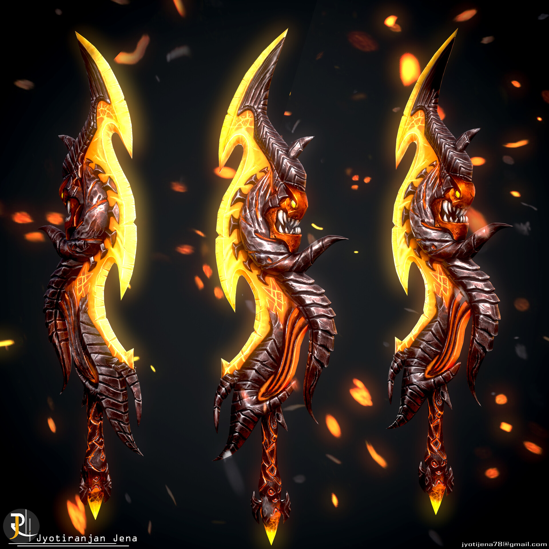 ArtStation - Stylized Dragonfish Sword
