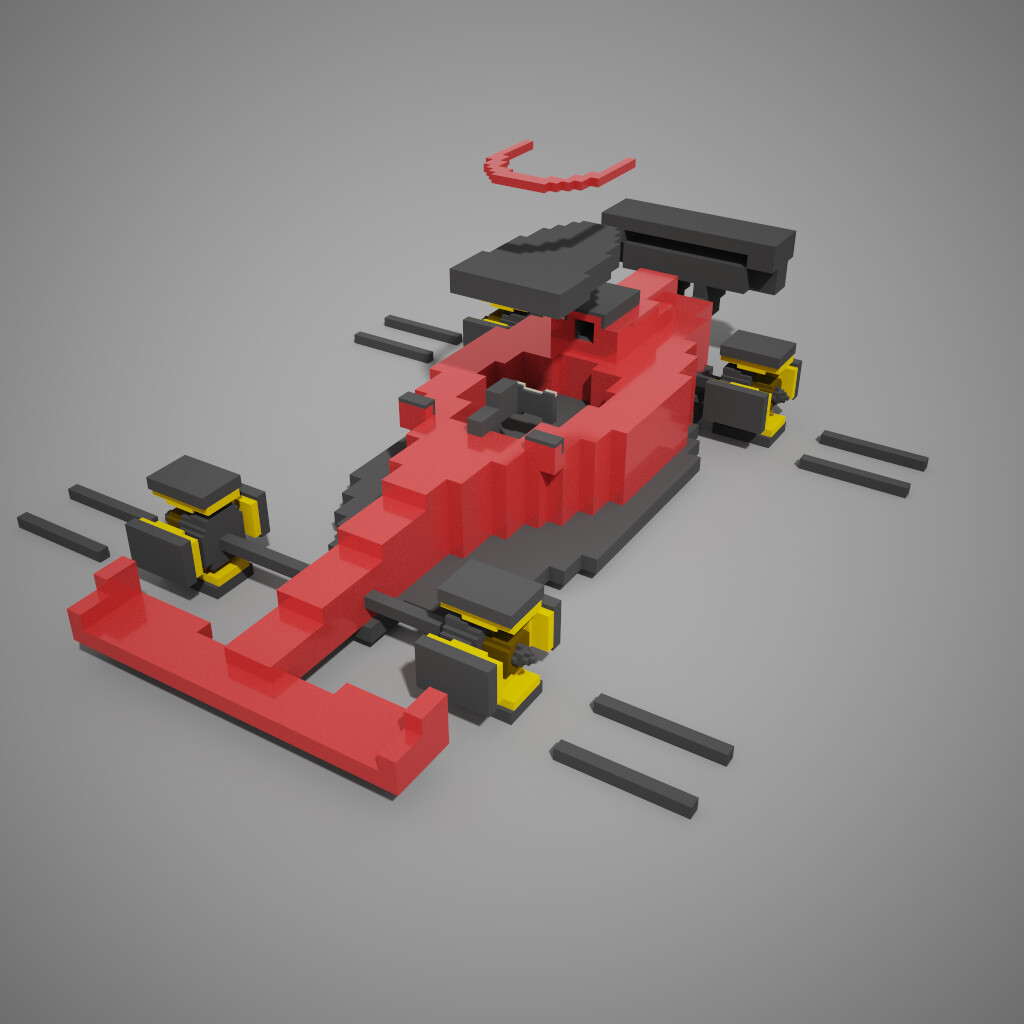 ArtStation - Voxel DE - Simple Racing Car