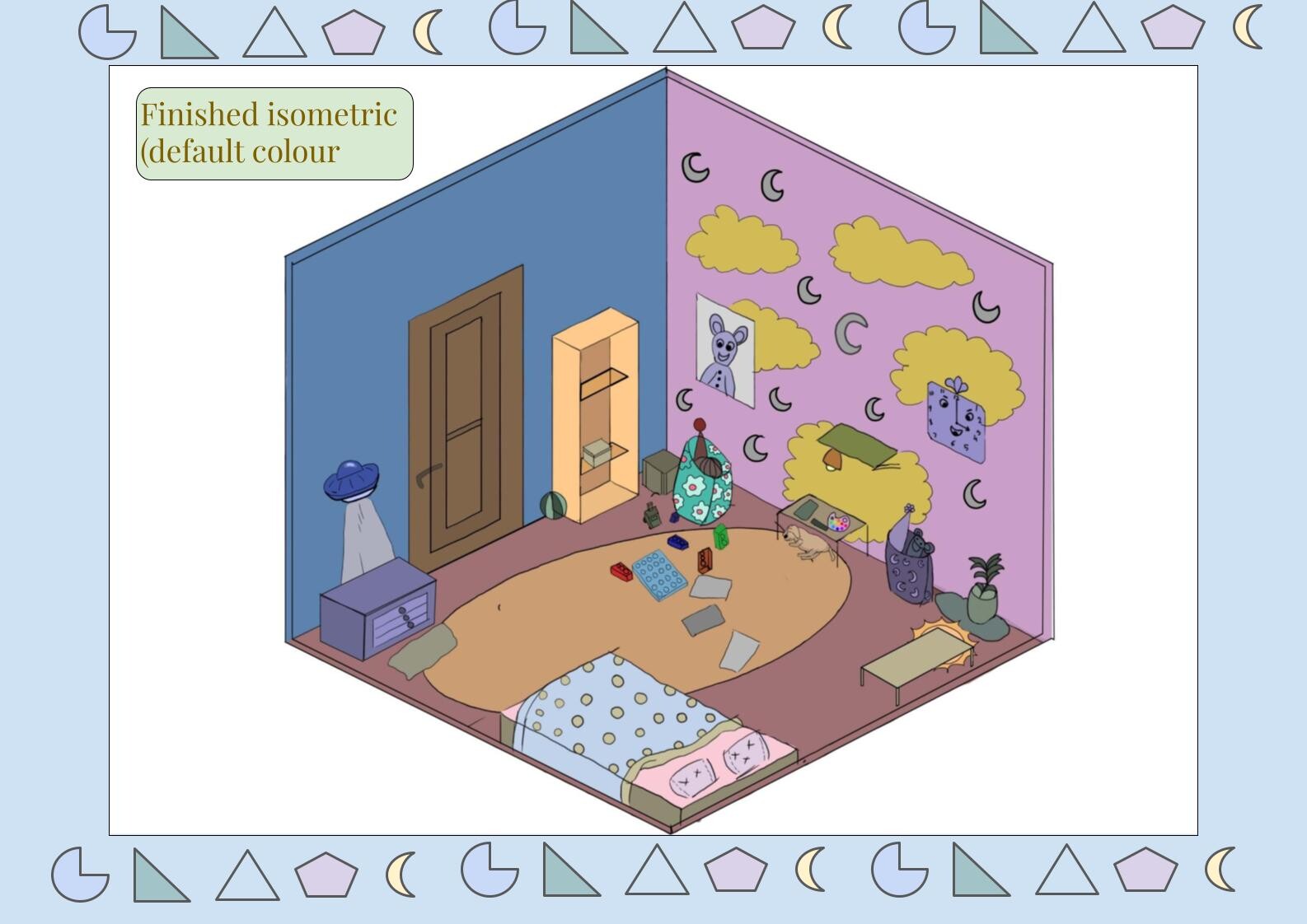 how to draw isometric room