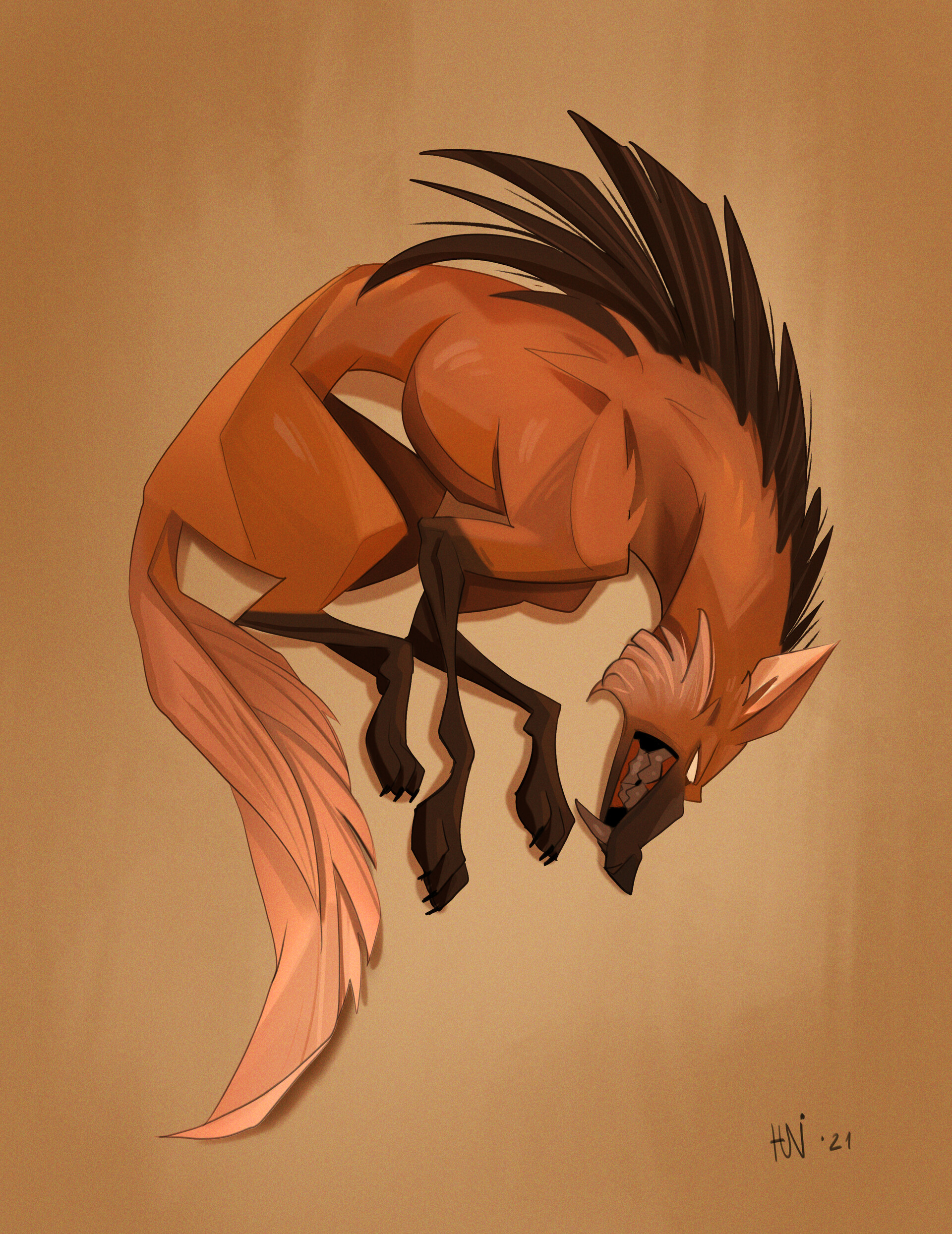 ArtStation - Maned wolf