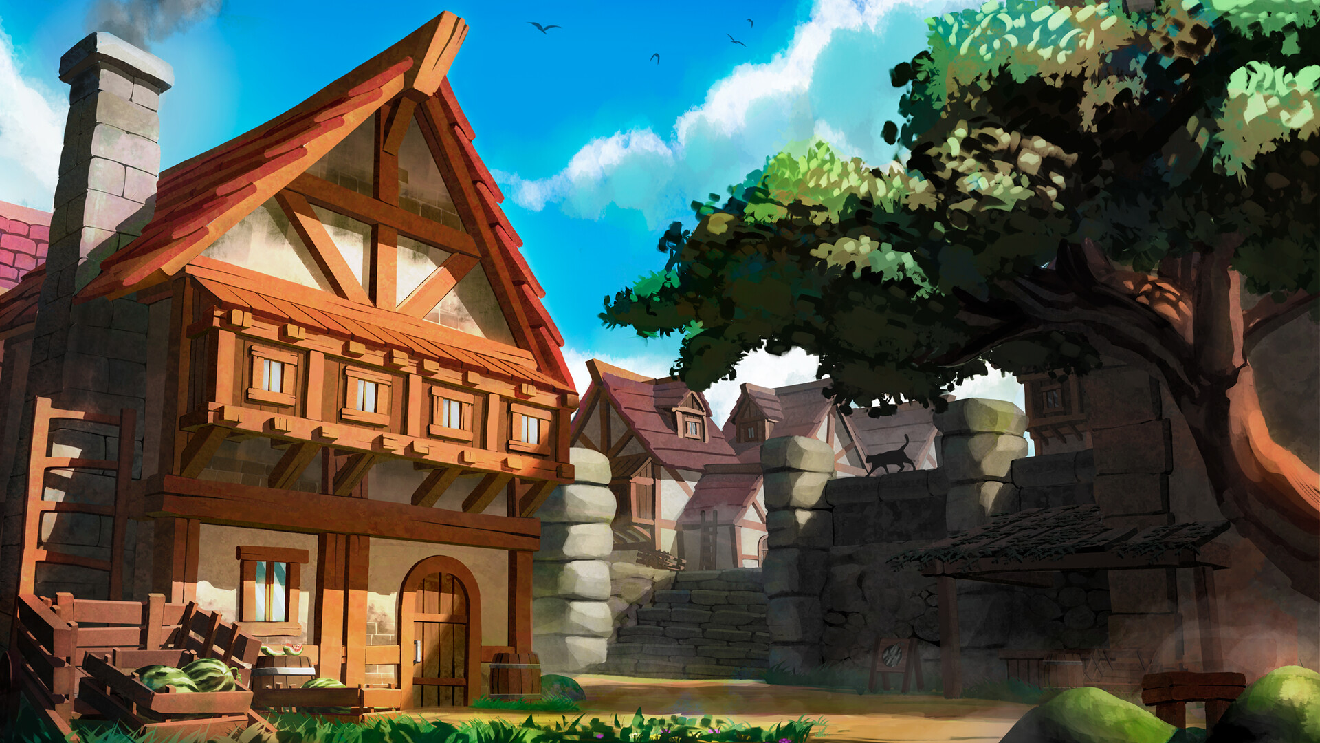 ArtStation - Medieval Village