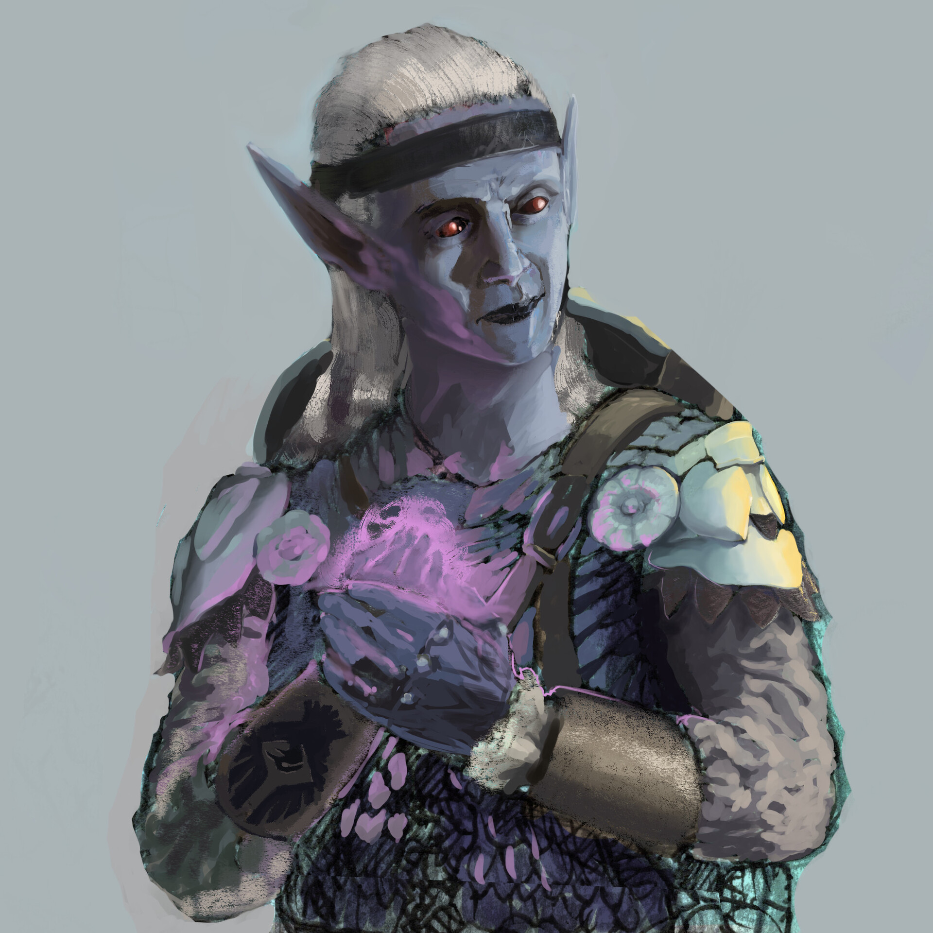 ArtStation - Traukin the Drow Death Cleric