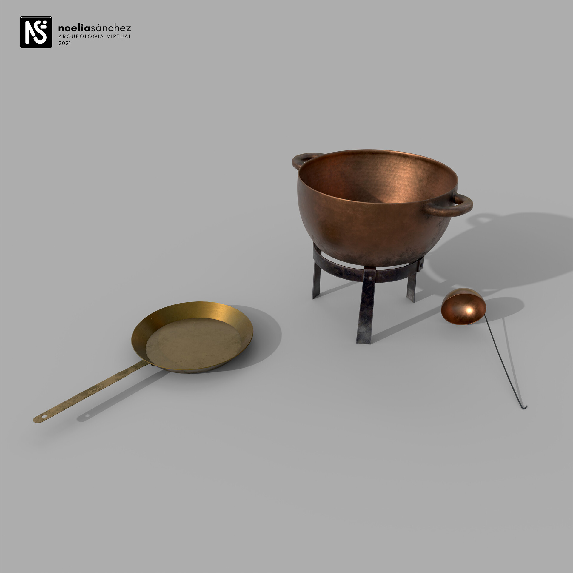 ArtStation - Conjunto de objetos metálicos