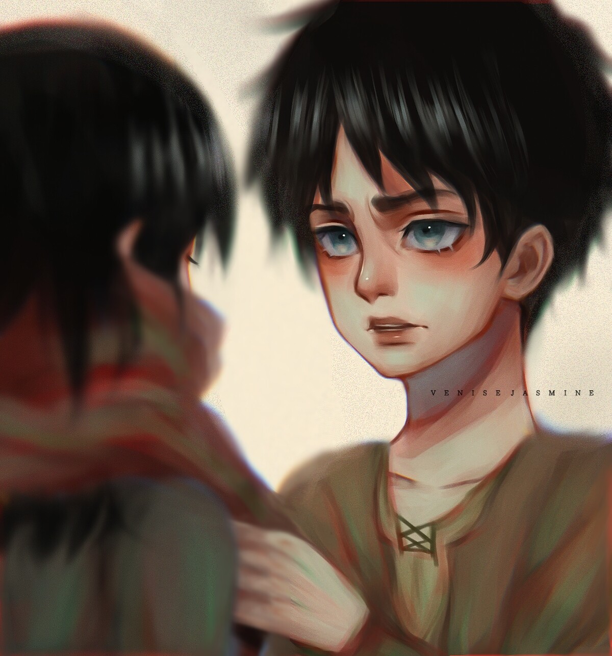 ArtStation - Eren and Mikasa💕