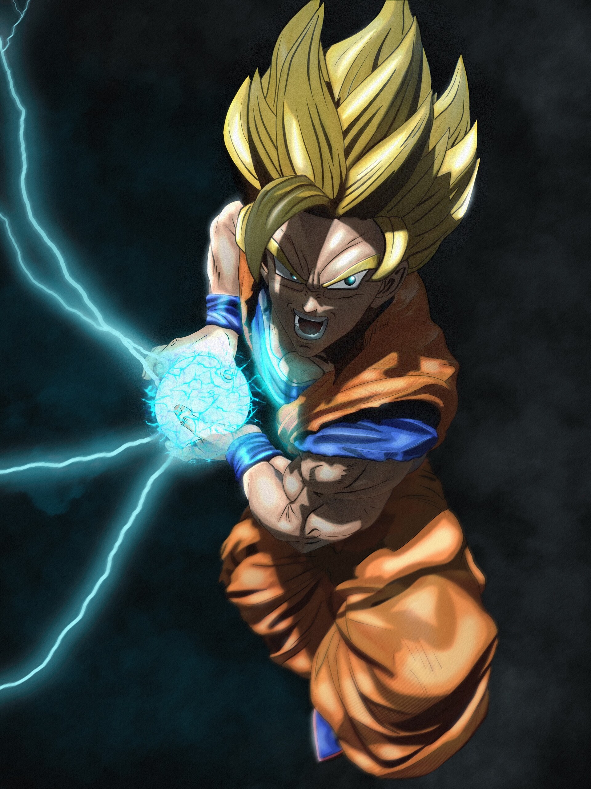 ArtStation - Goku super sayan original artwork