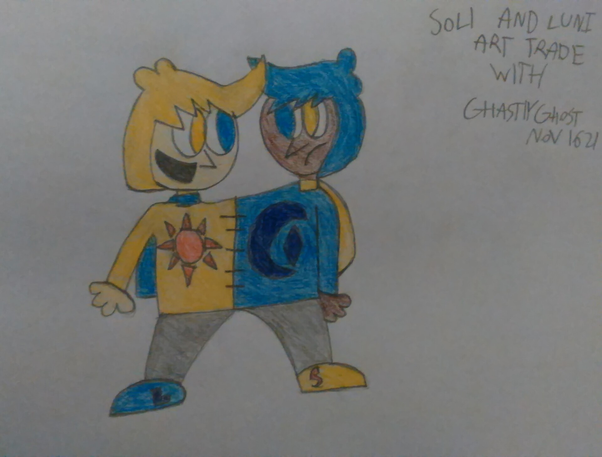 ArtStation - Soli and Luni Art Trade with Ghastly Ghost