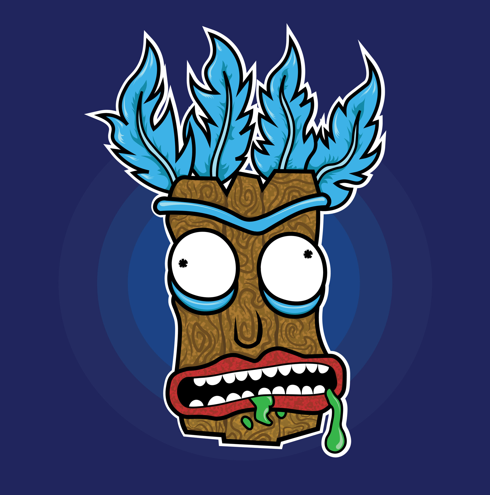 ArtStation - Aku aku & Rick mash up