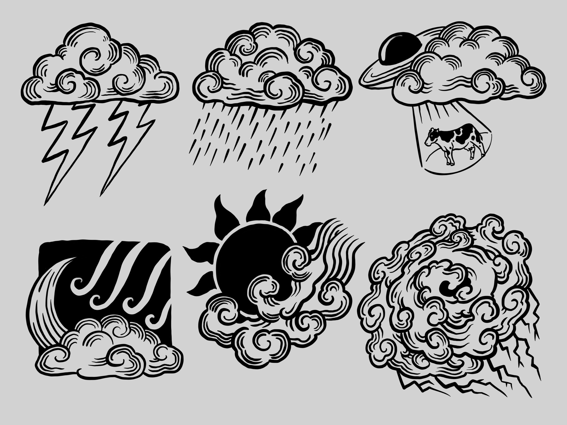 ArtStation - Weather line art