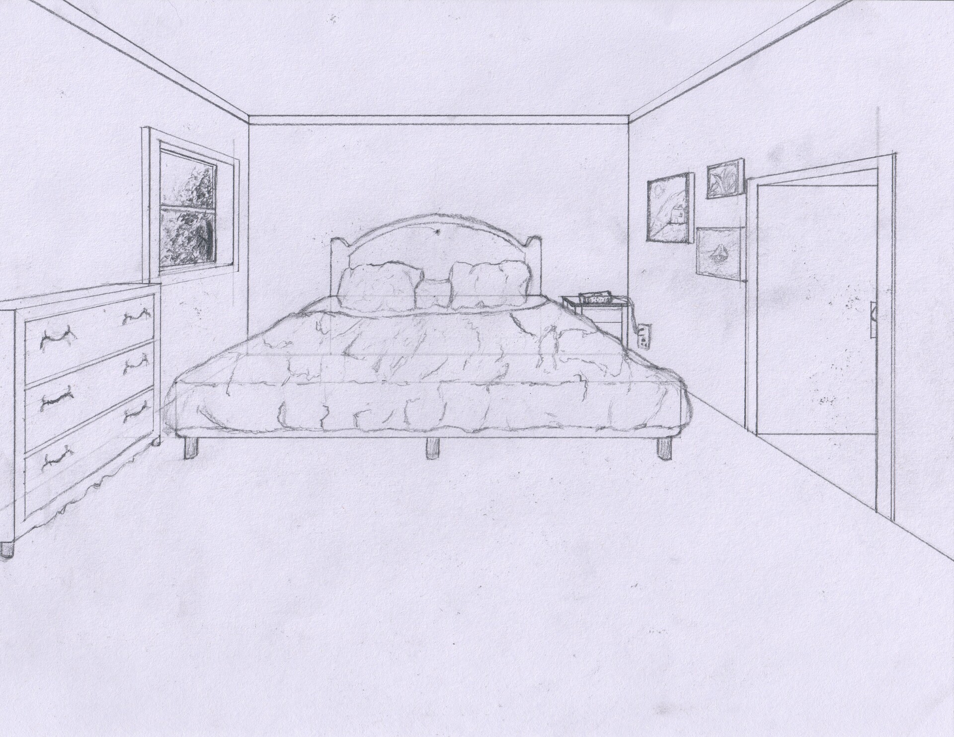 ArtStation - Bedroom in one point