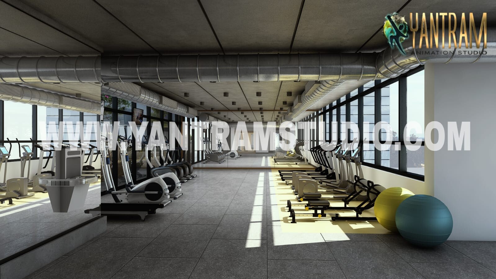 ArtStation - Photorealistic Interior Rendering of Fitness Gym by ...