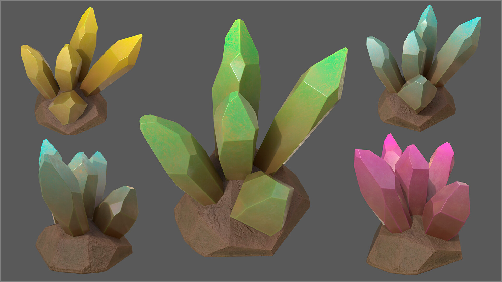 Boris Boiko - Low-poly Stylized Crystal Geode
