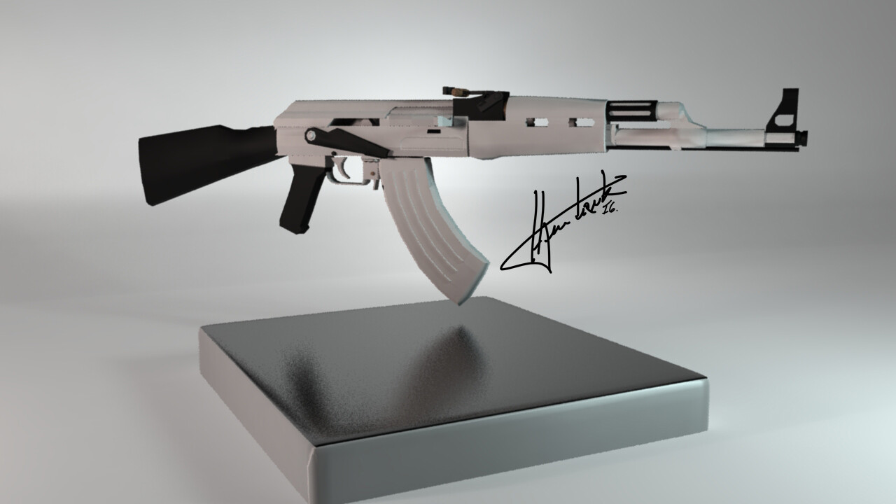 ArtStation - 3D Props - 2015 AK47 White