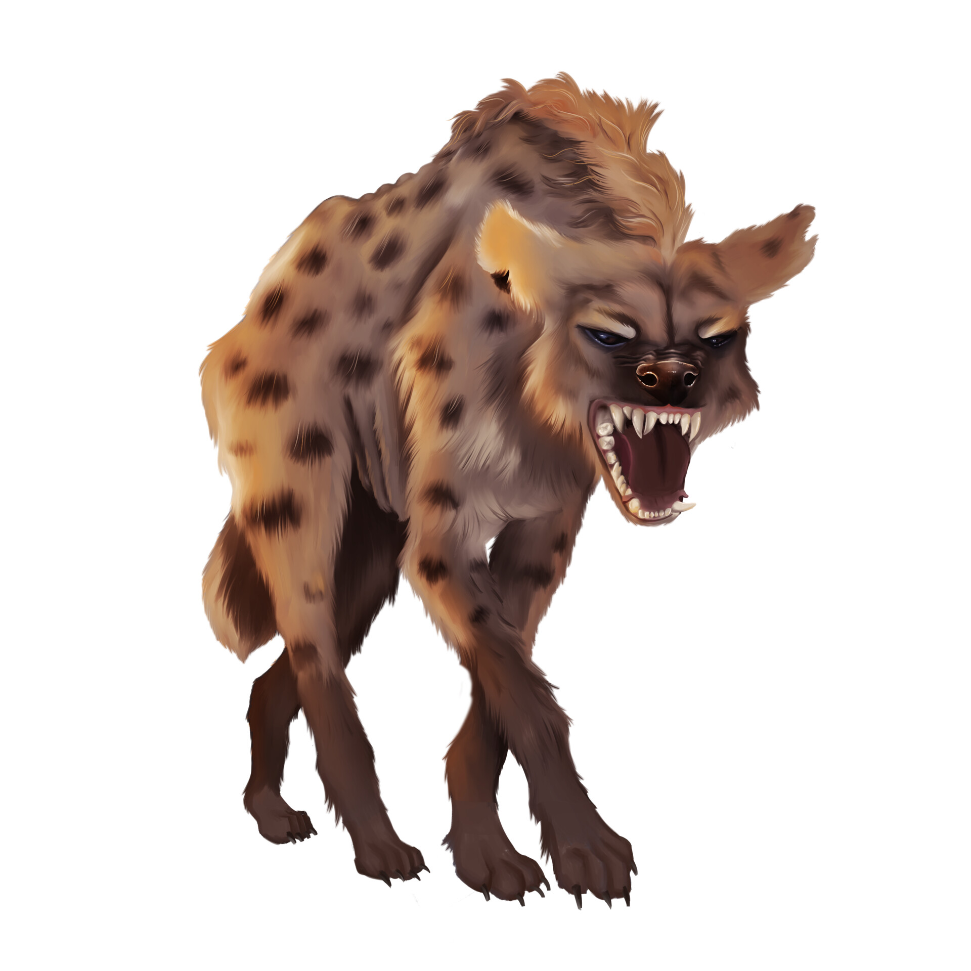 ArtStation - Hyena for a 2D Game Project