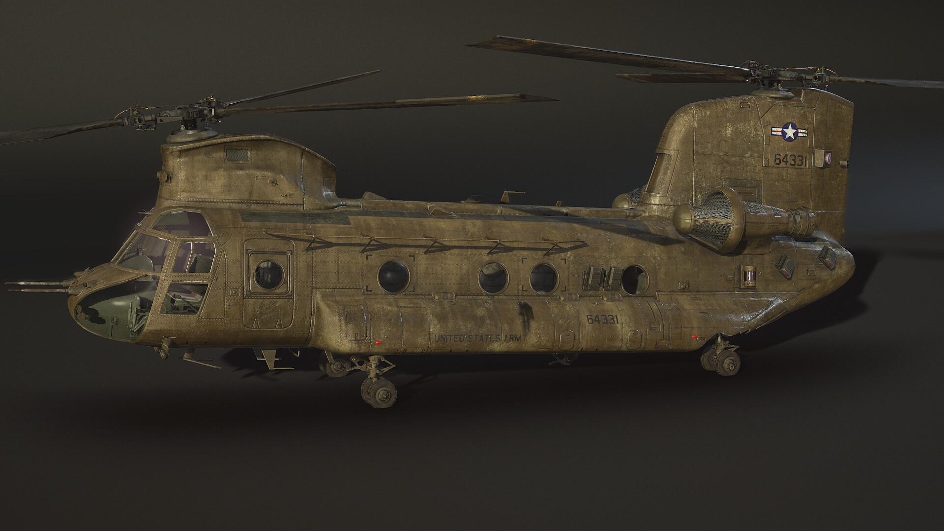 ArtStation - CH-47SD "Chinook" - Game-ready 3d model.