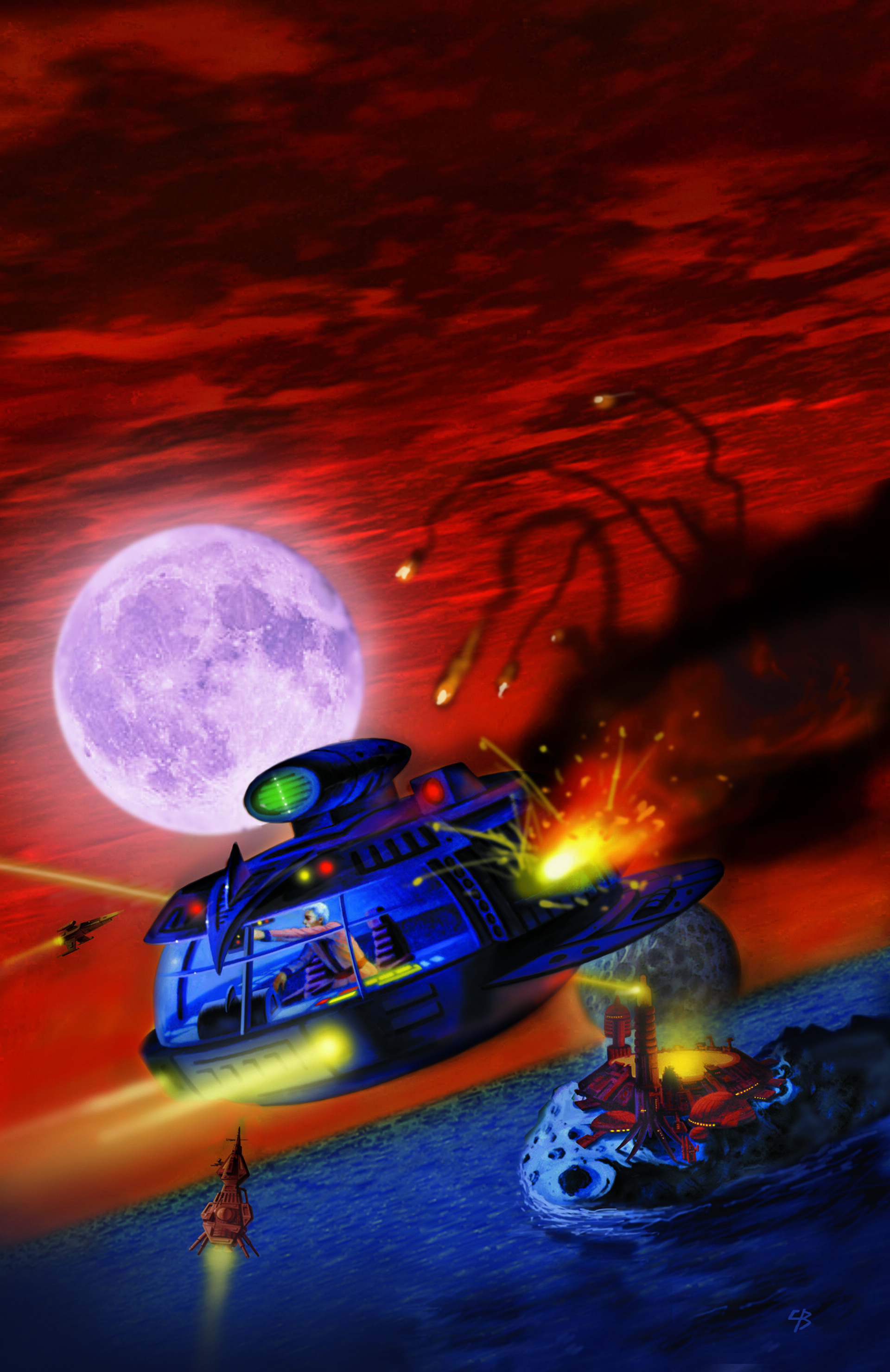 ArtStation - Spaceship on fire