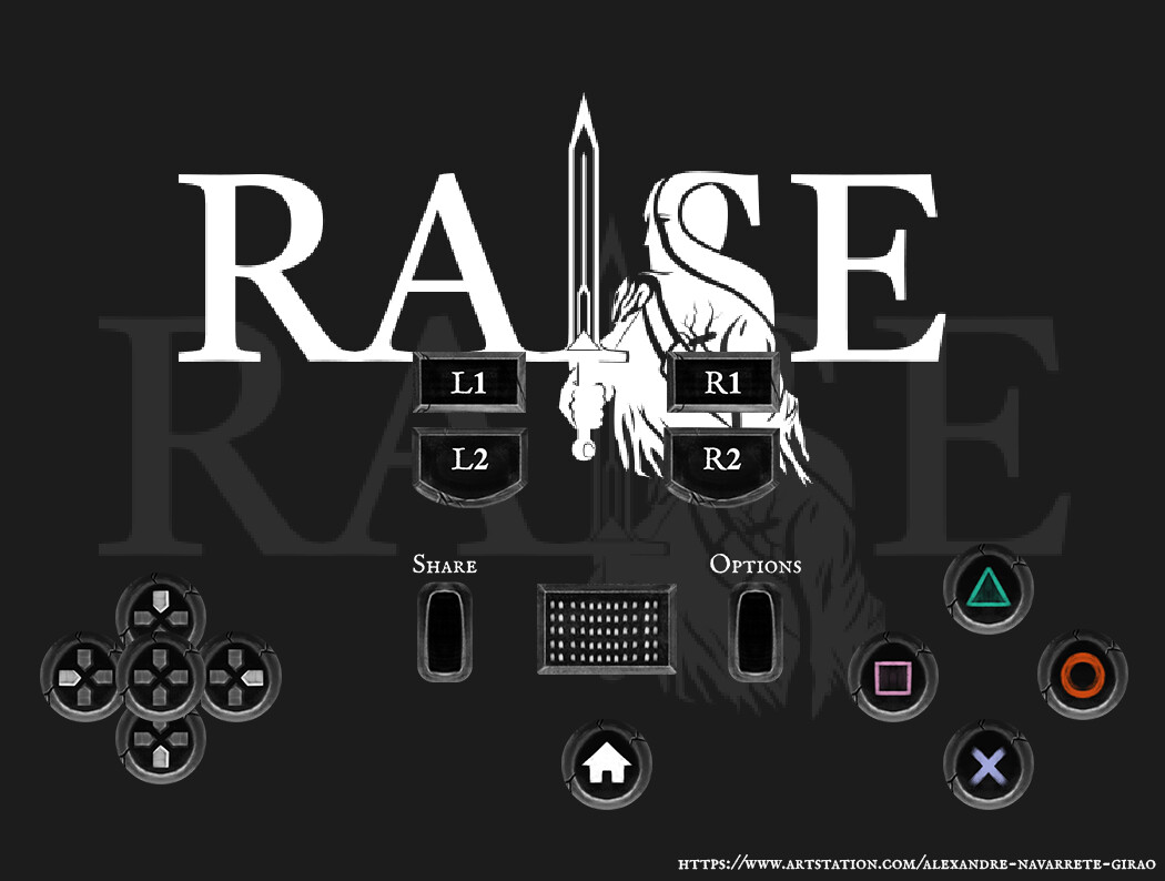 Alexandre Navarrete Girão - Raise Playstation Buttons UI
