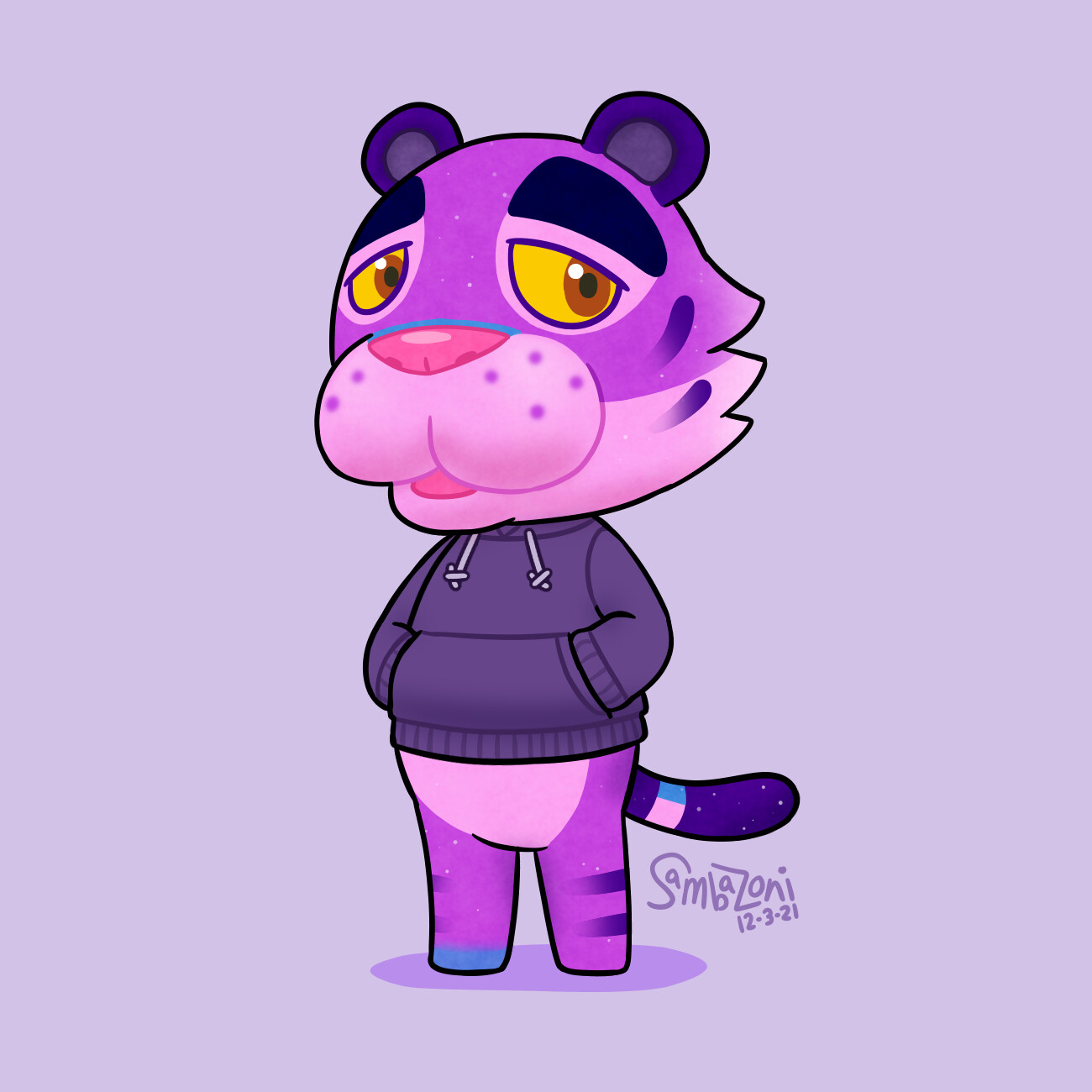 ArtStation - Art Trade Tiger as Animal Crossing Villager (Fanart)