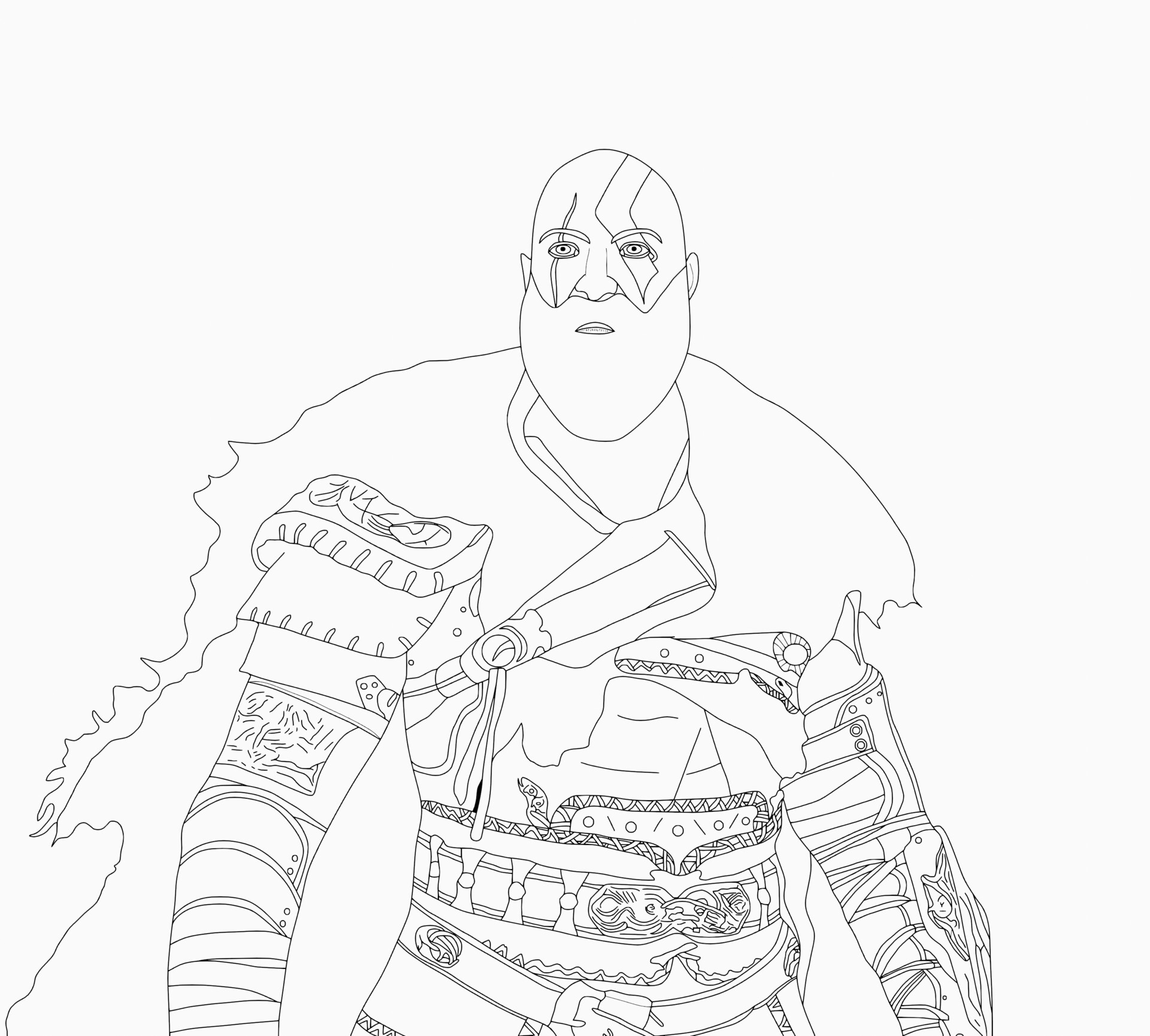 god of war ragnarok coloring pages