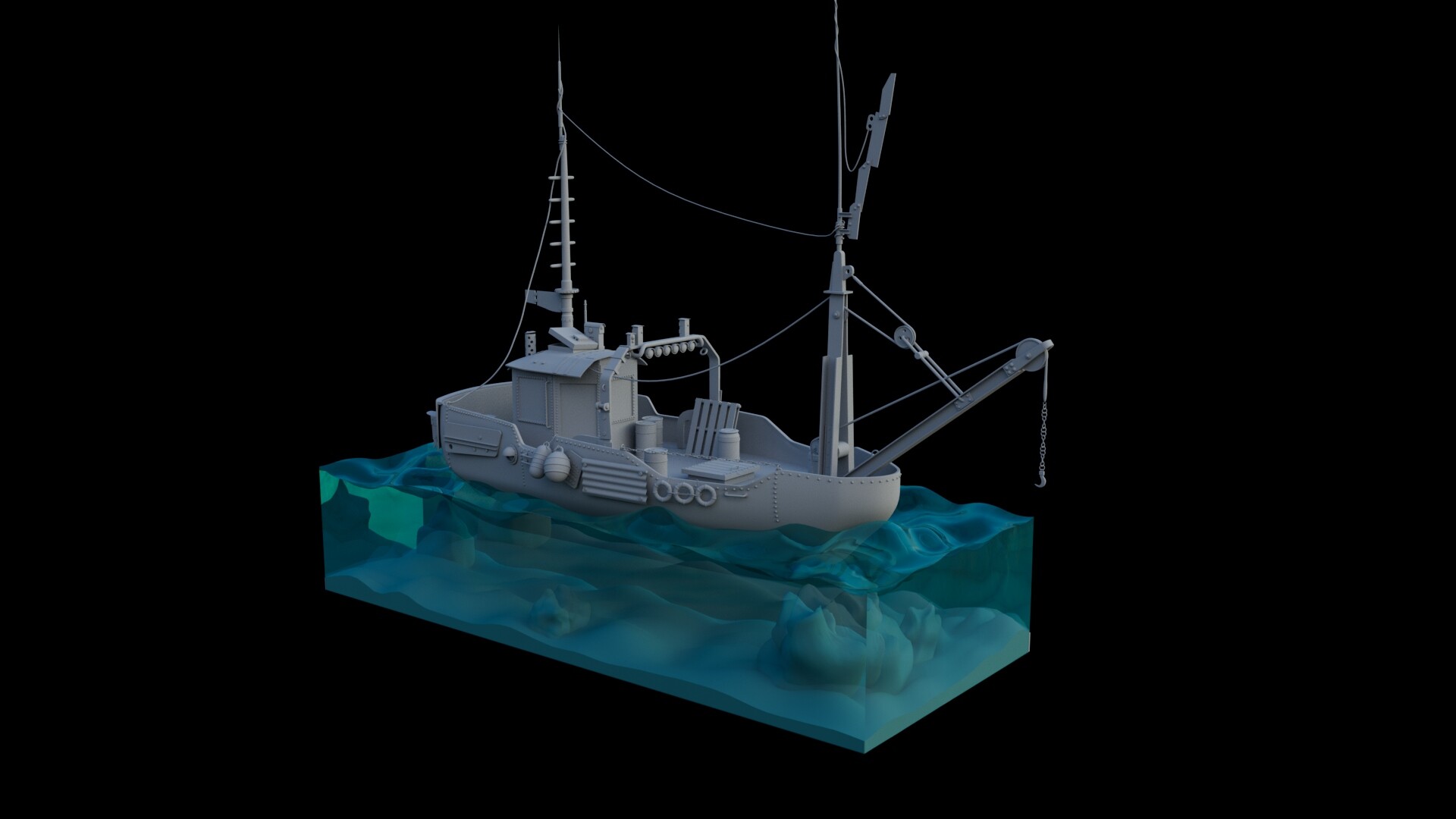 ArtStation - 3d model boat