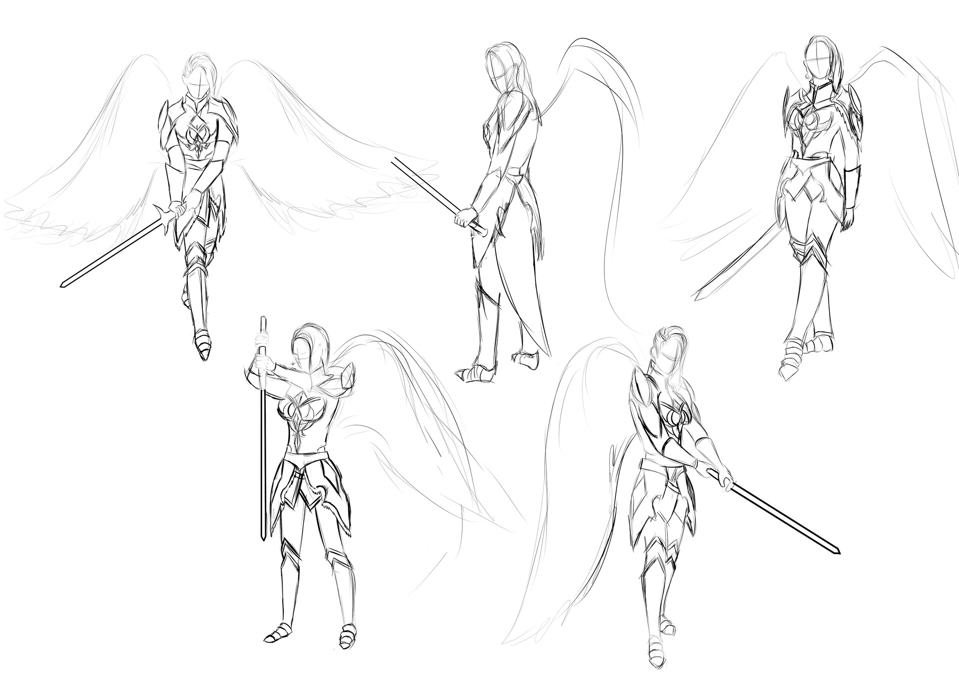 guardian angel drawing reference