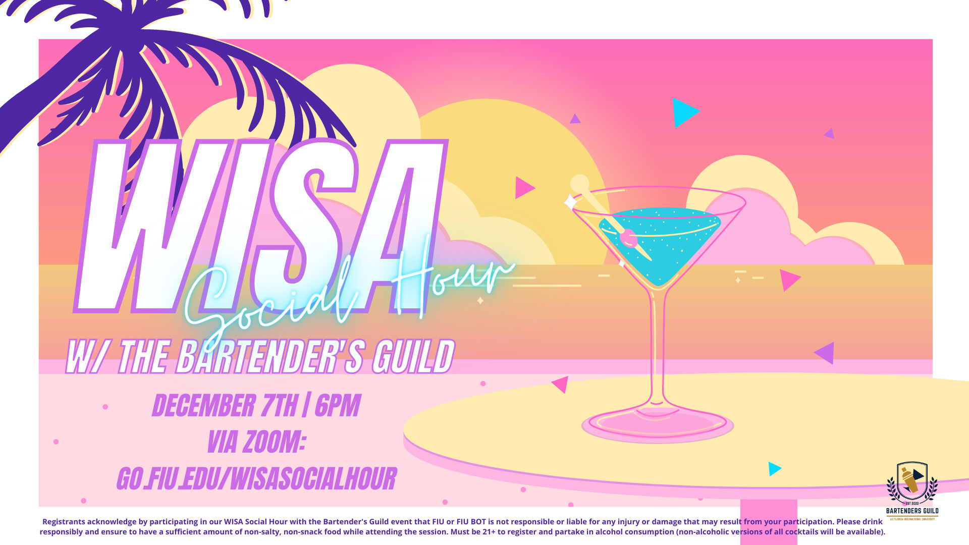 ArtStation - WISA Social Hour Flyers (City Pop)