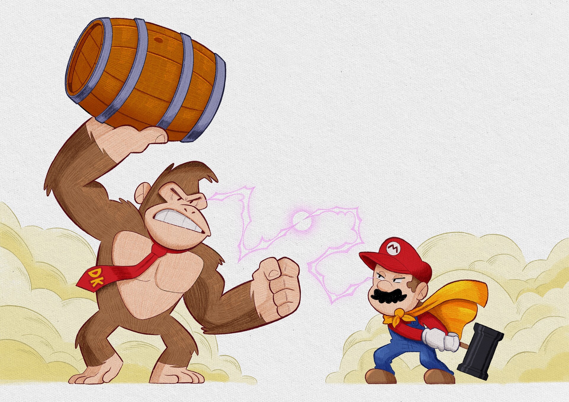 ArtStation - Fanart - Donkey Kong vs Mario