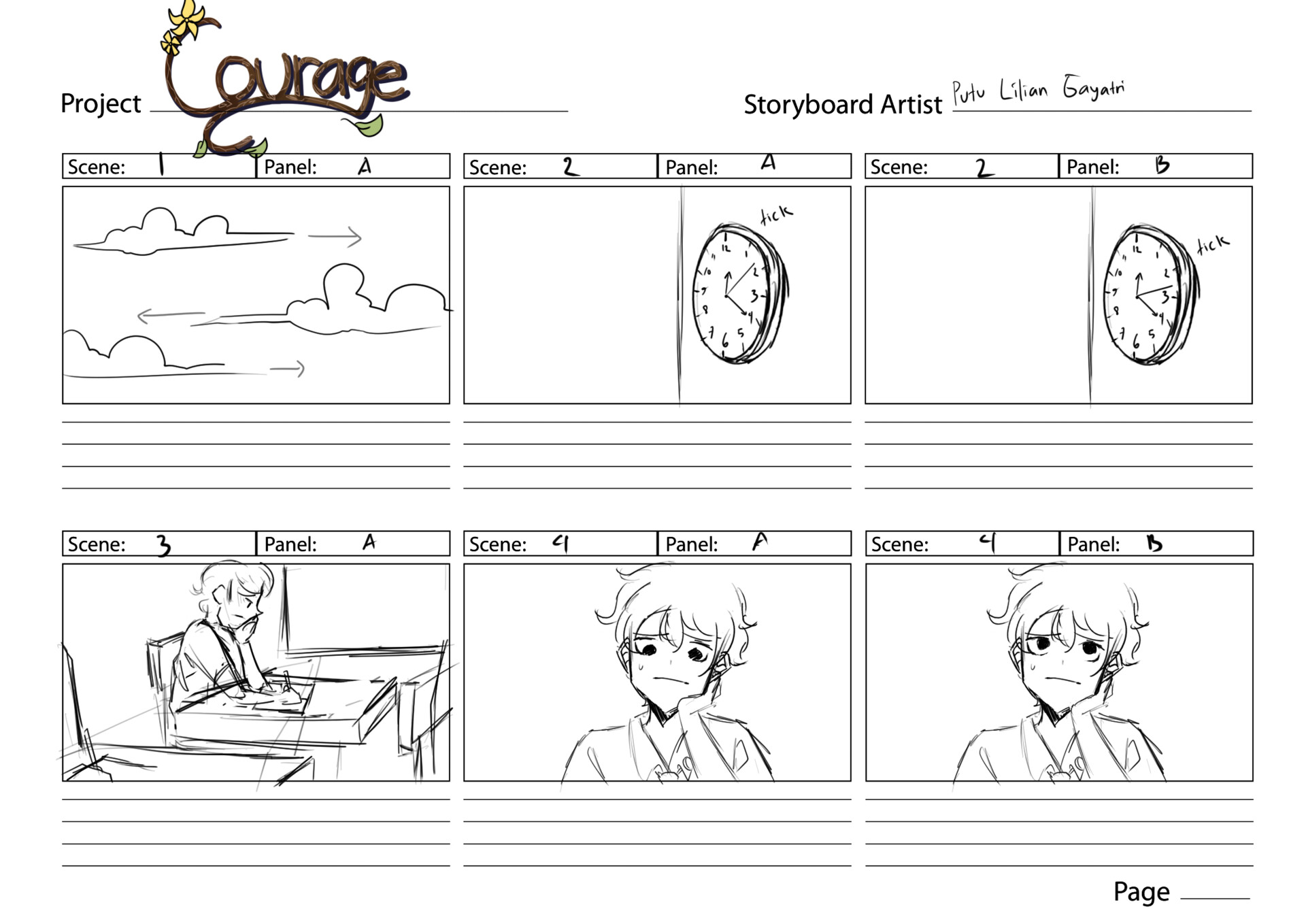ArtStation - Courage Storyboard