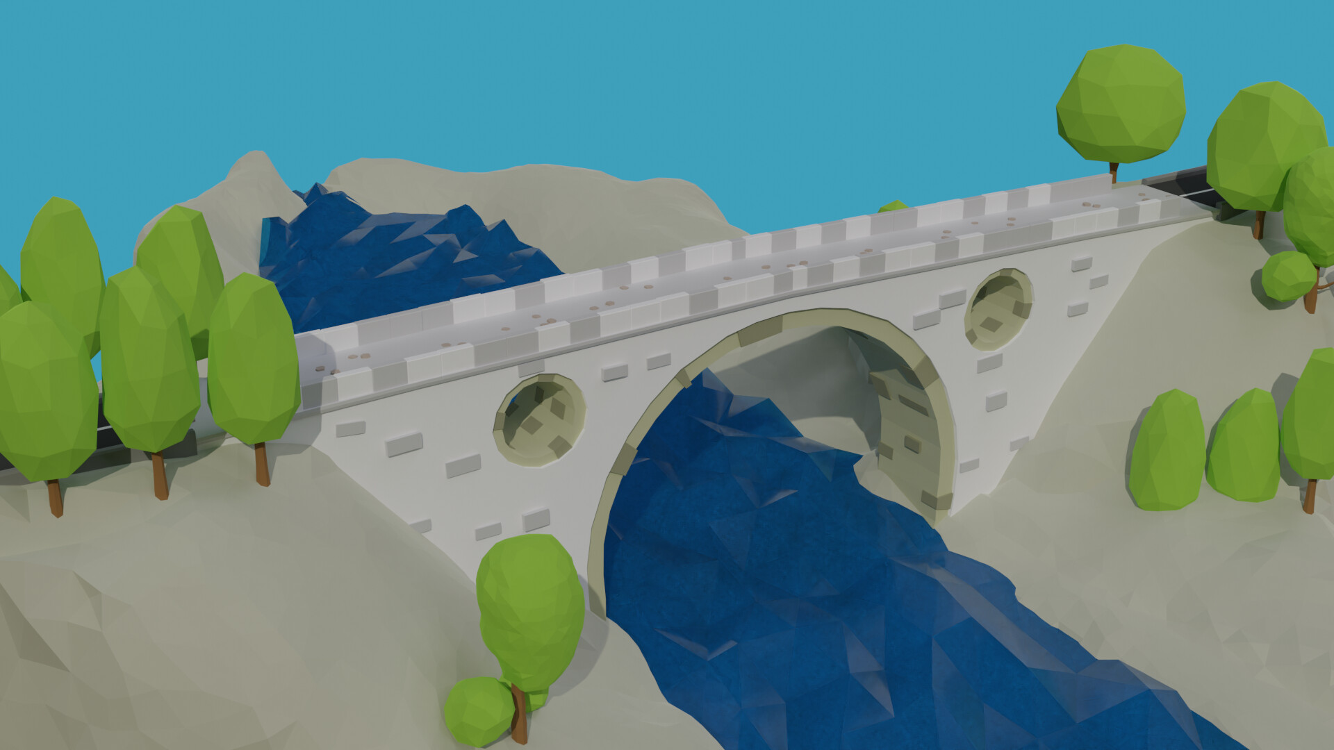ArtStation - Low poly Goat's Bridge