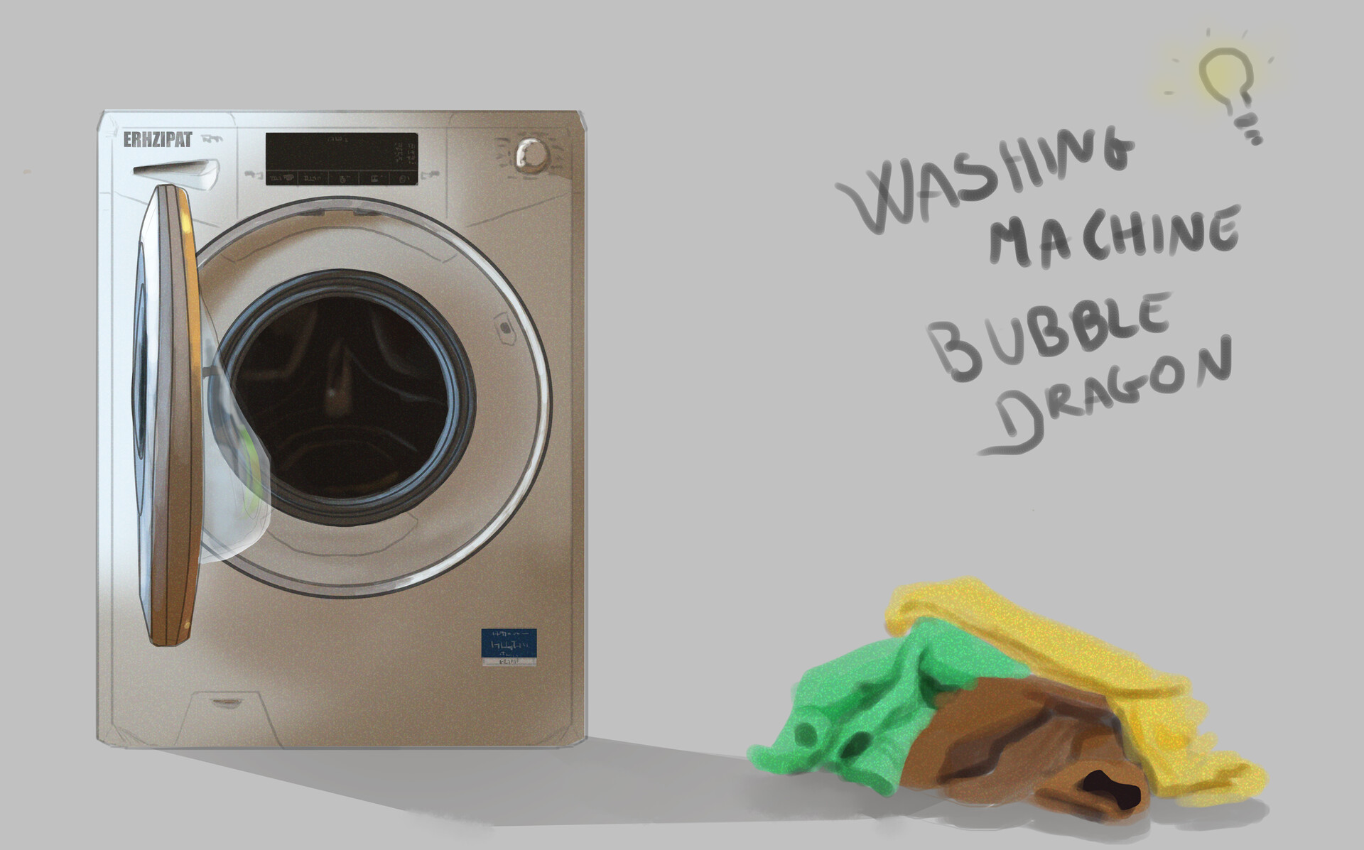 ArtStation - Washing Machine Bubble Dragon