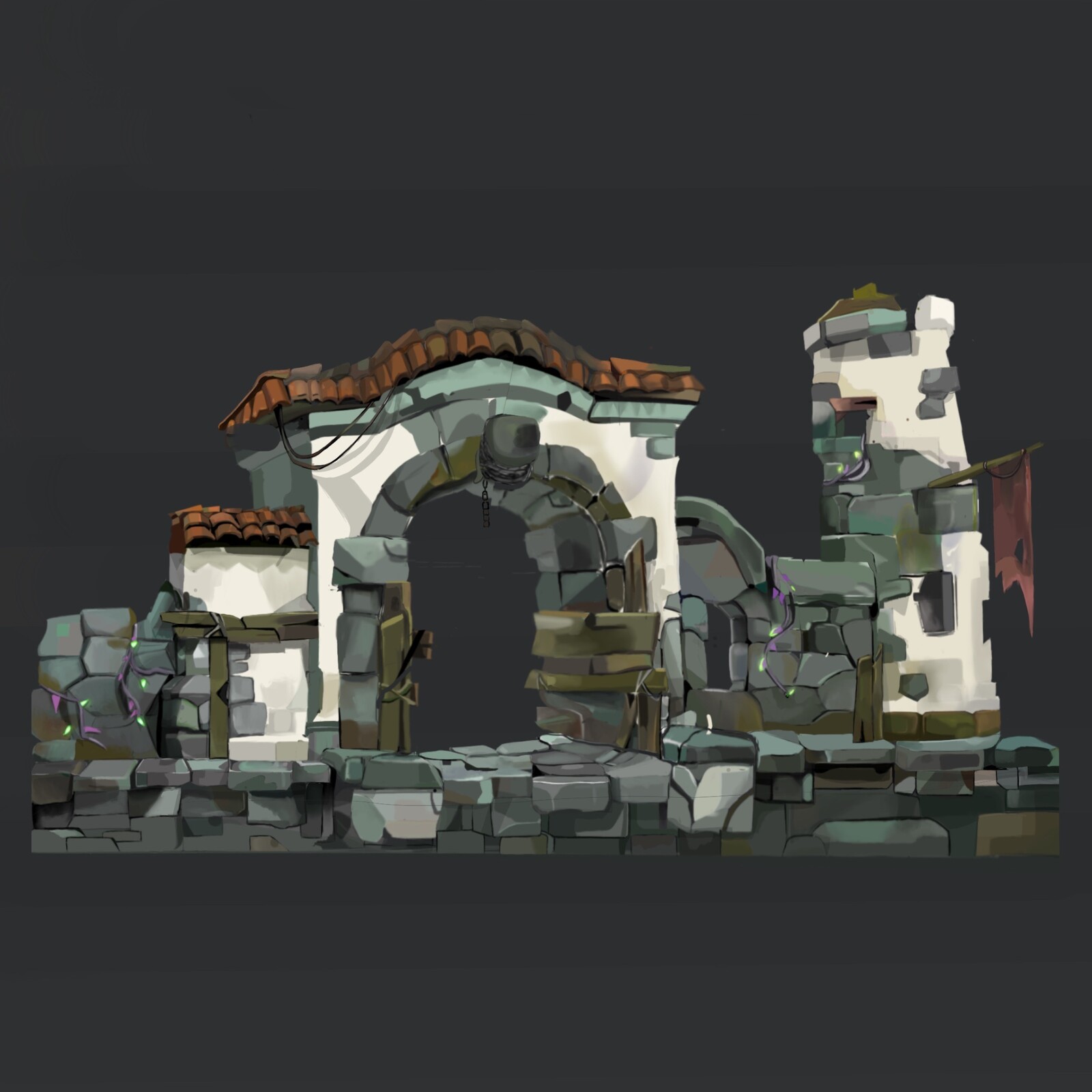 Ece Mutlu - Sea of thieves town buildings