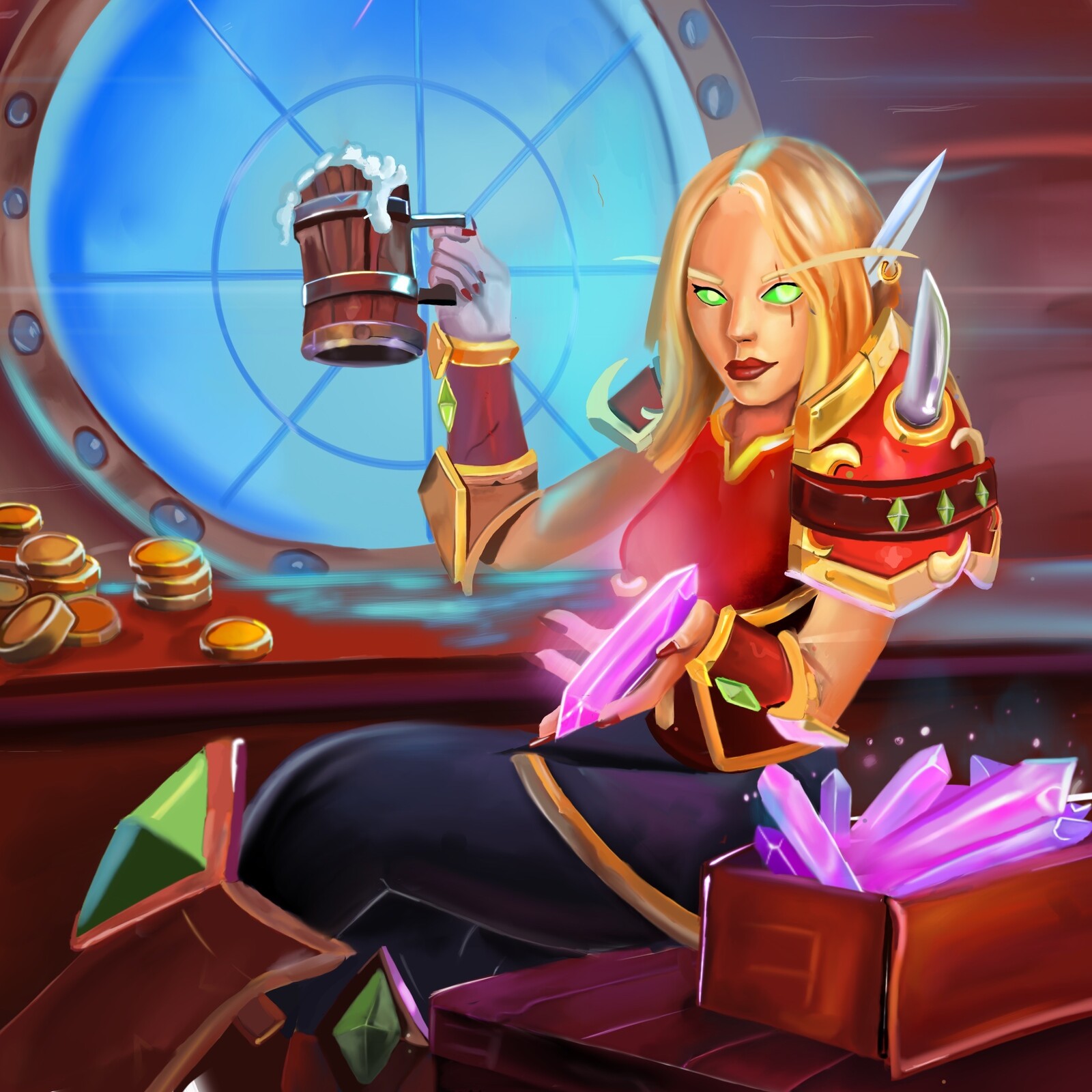 Ece Mutlu - Stylized hand painted character