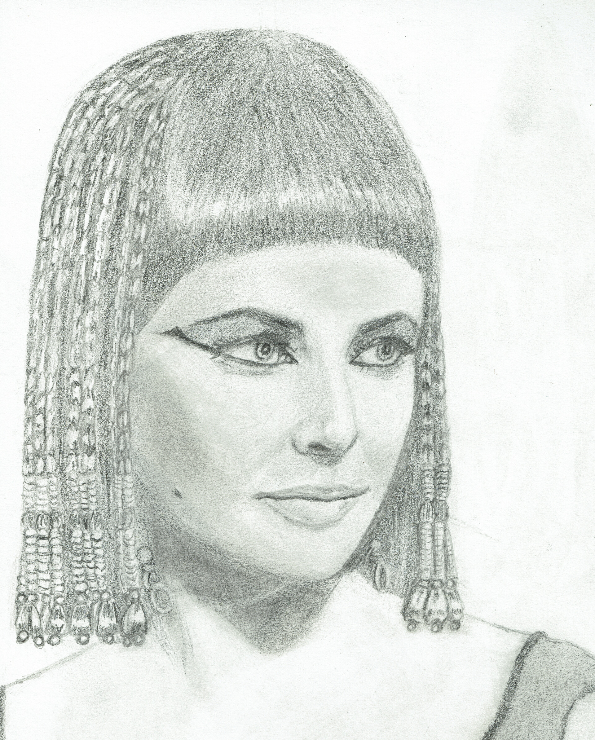 Cleopatra Pencil Drawing