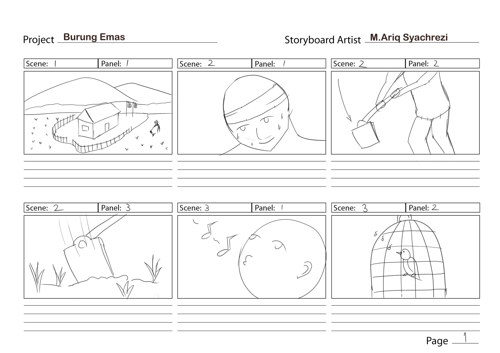 ArtStation - Golden Bird Story Board