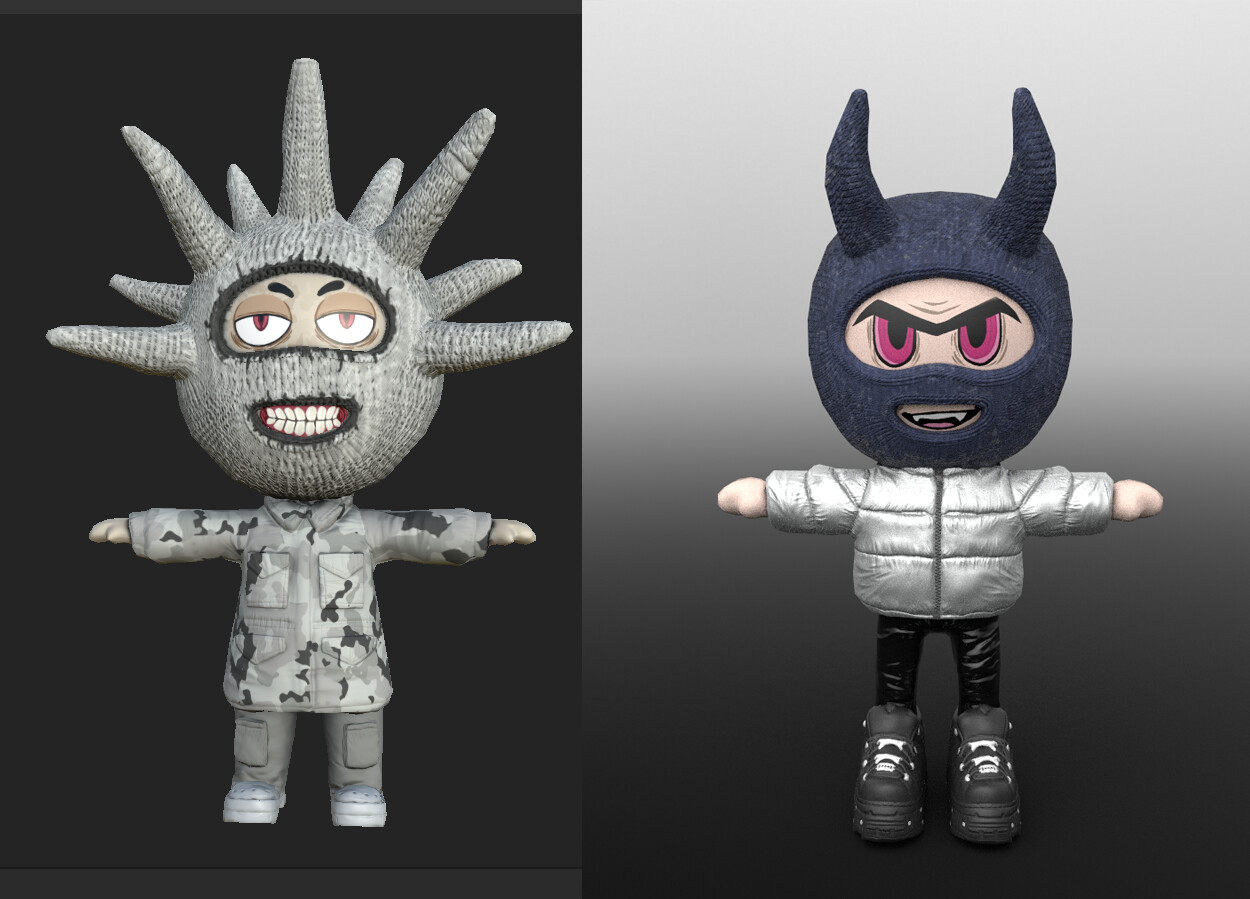 ArtStation - characters for Spark AR masks instagram
