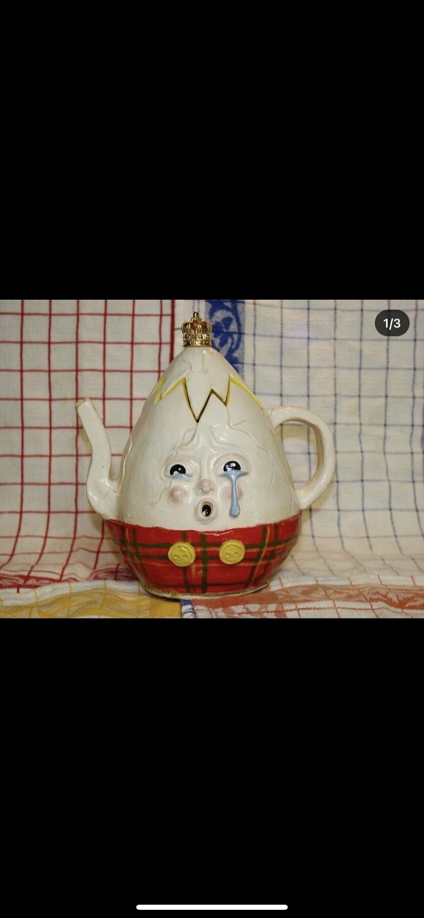 ArtStation - Humpty Dumpty teapot, hand sculpted and painted