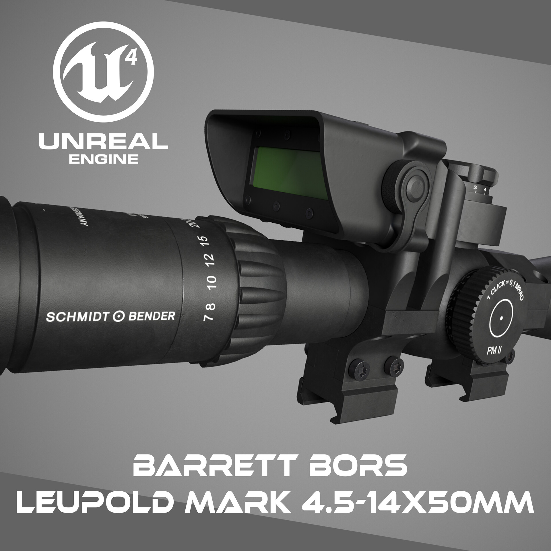 ArtStation - Barrett BORS with Scope Leupold Mark 4-14x50mm