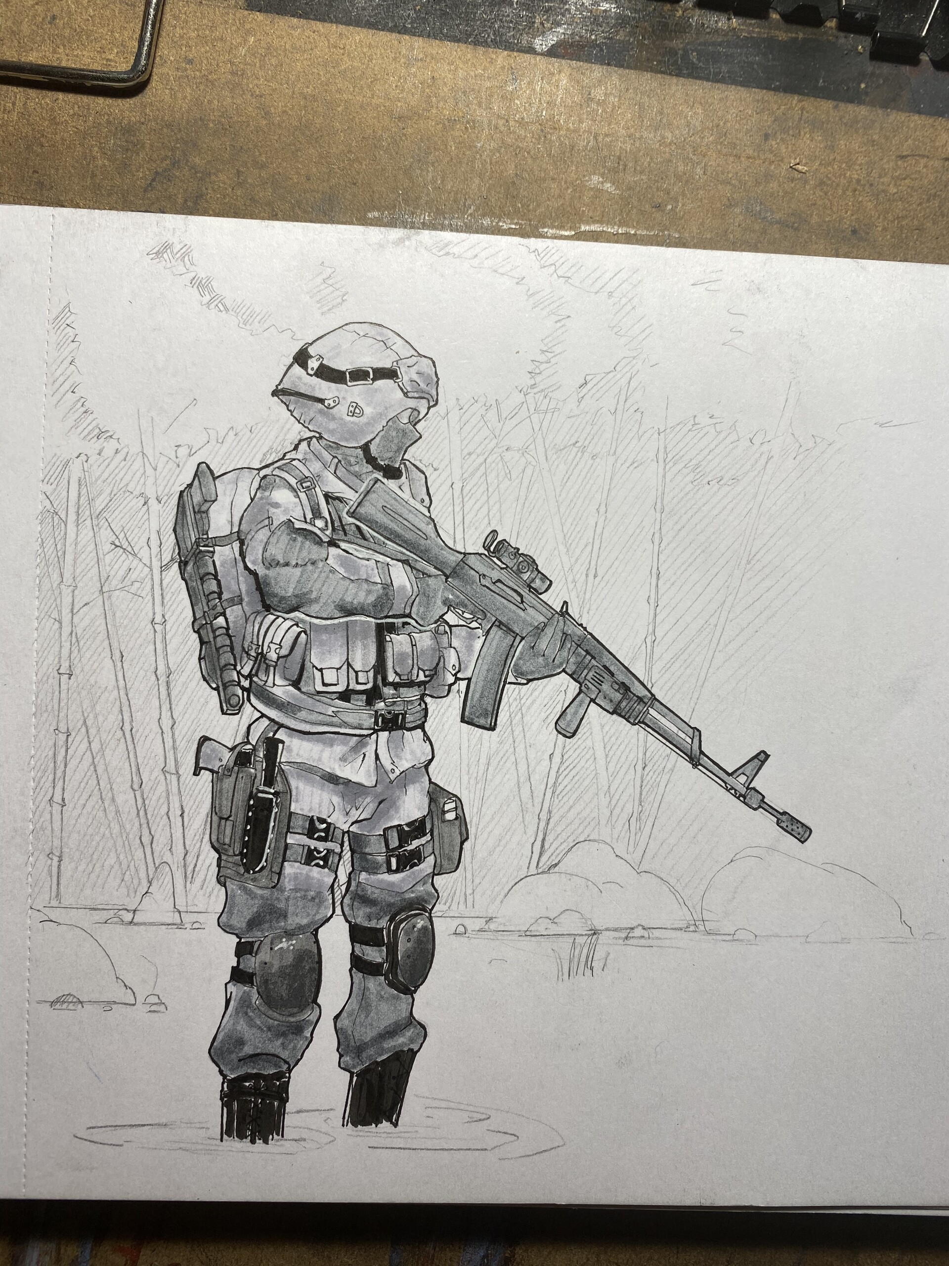 ArtStation - Sketch : russian soldier