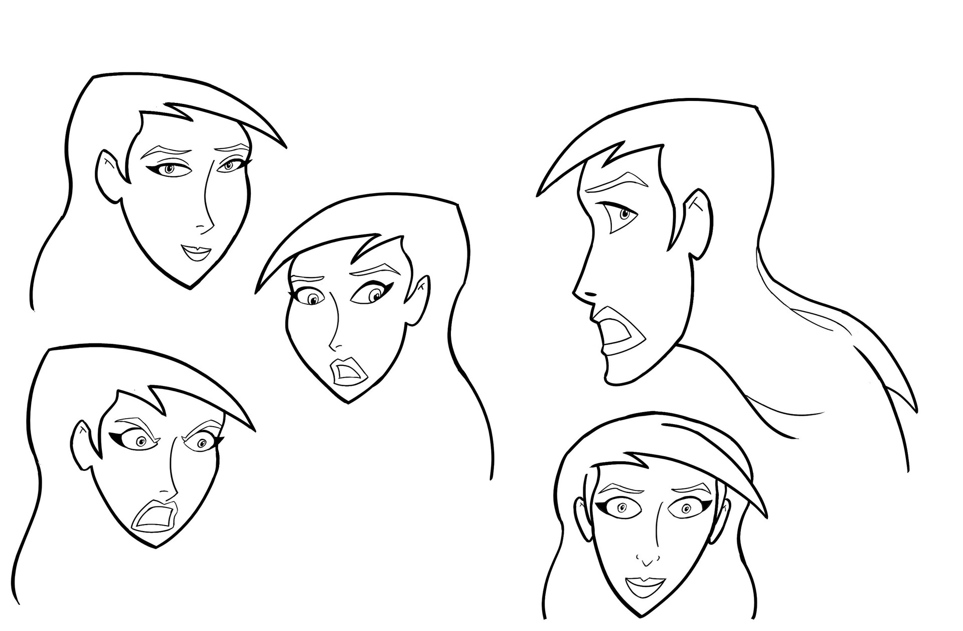 ArtStation - Lady Power Expression Sheet