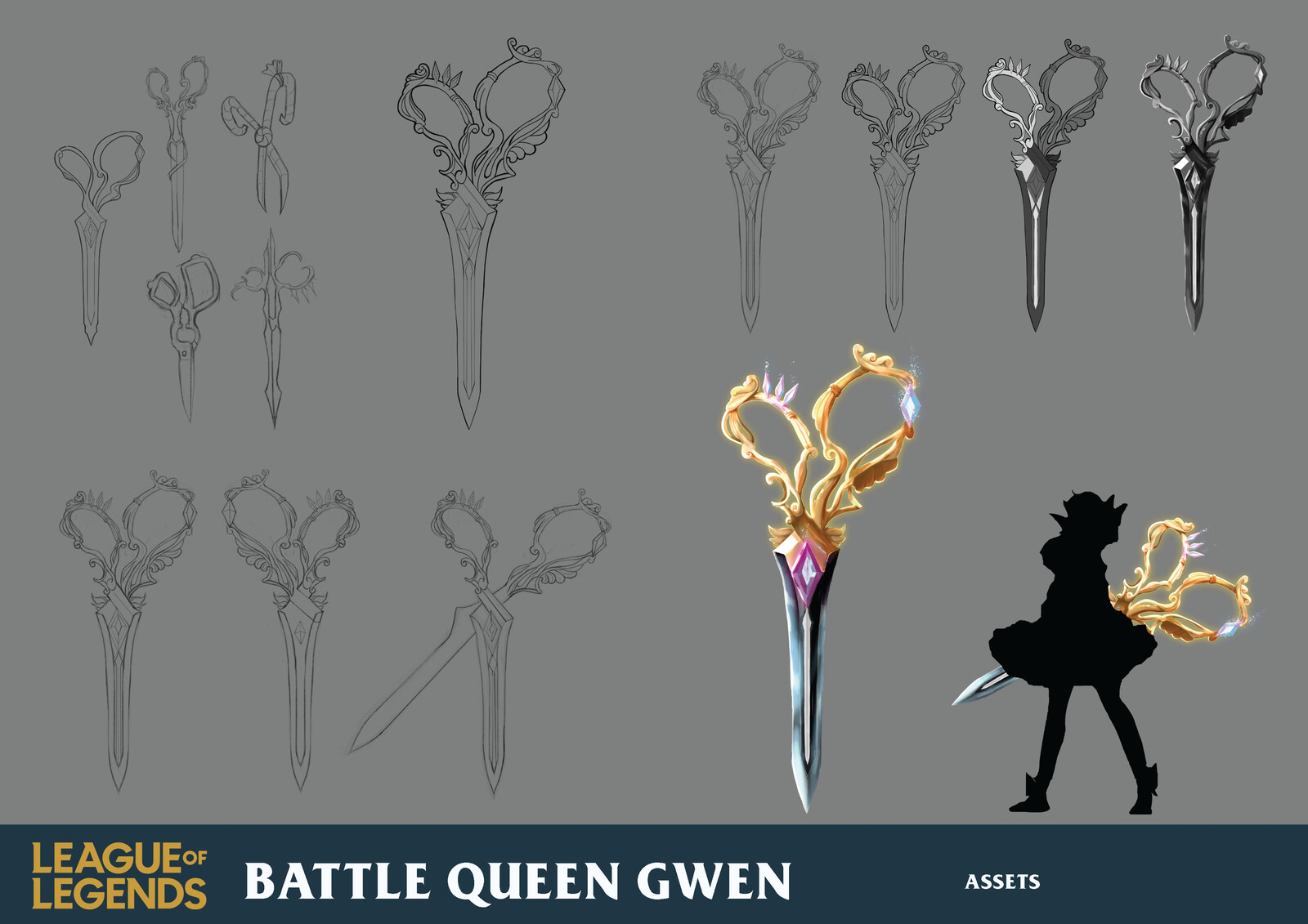 Washeema S - Asset Design - Gwen's Scissor inspired by the skin line ...
