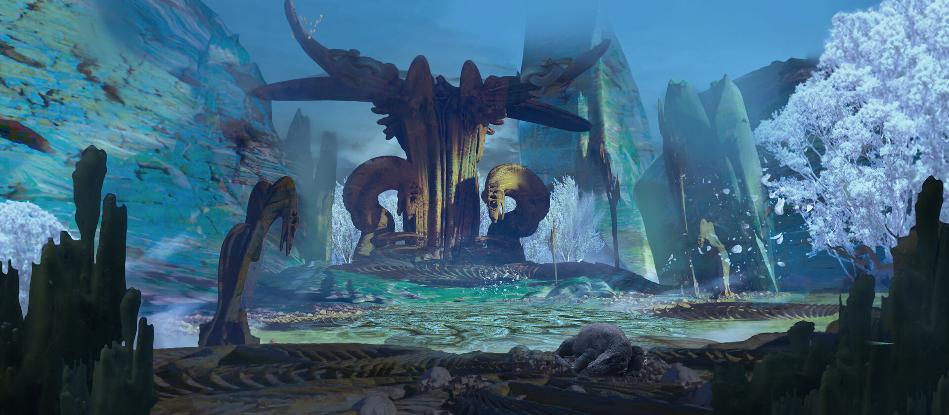 ArtStation - Shrine of the snake