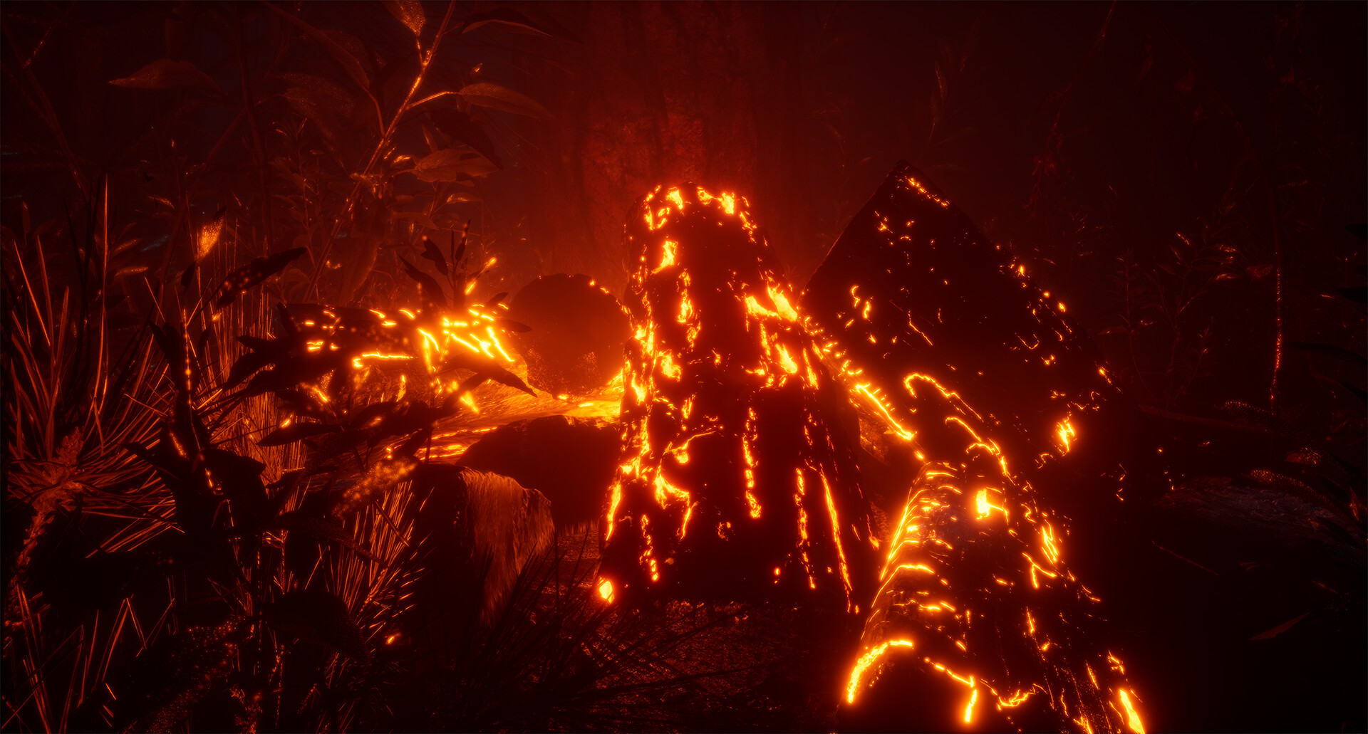 Fabian Klingl - Glowing firewood shader - technical art