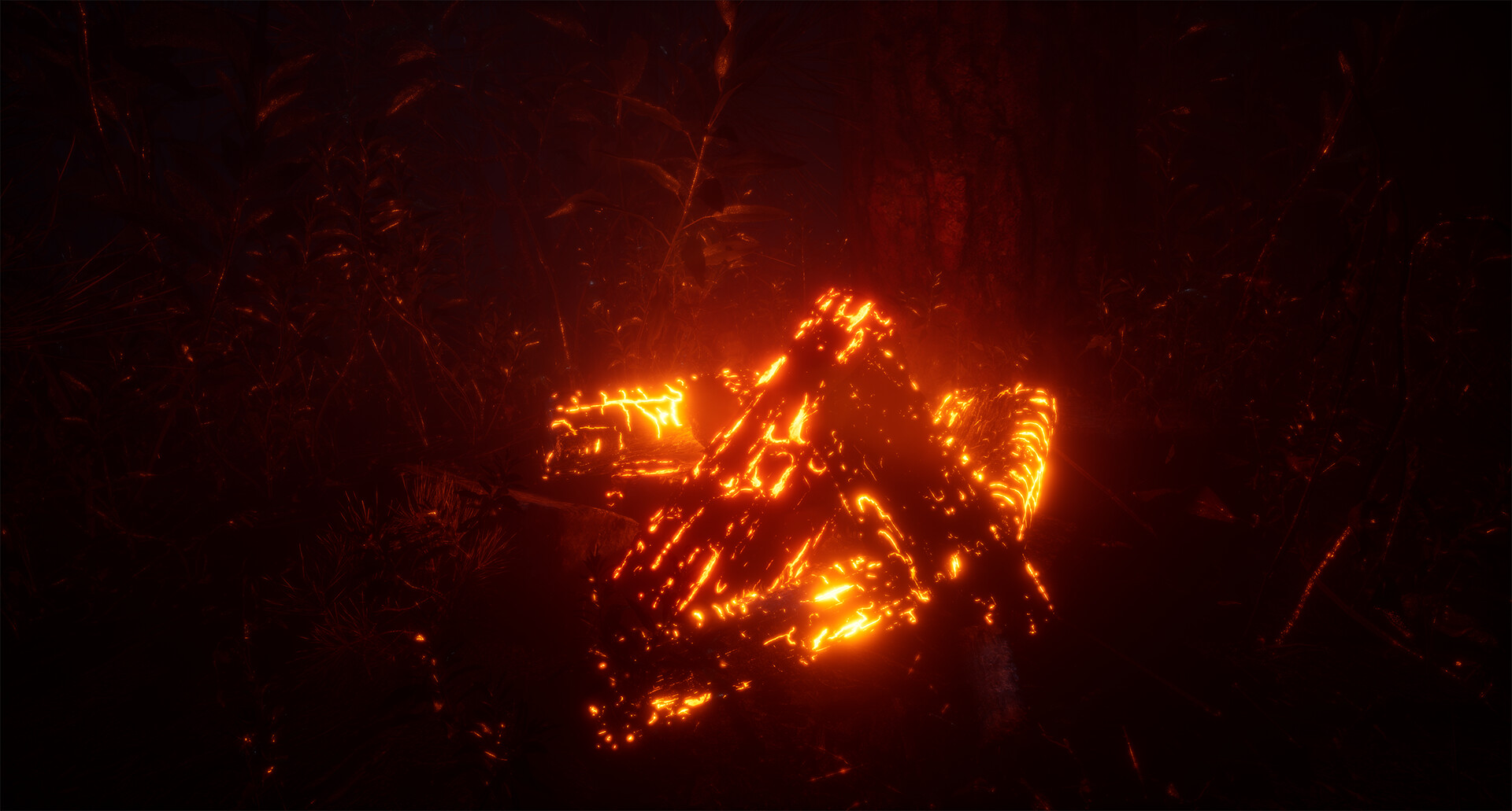 Fabian Klingl - Glowing firewood shader - technical art
