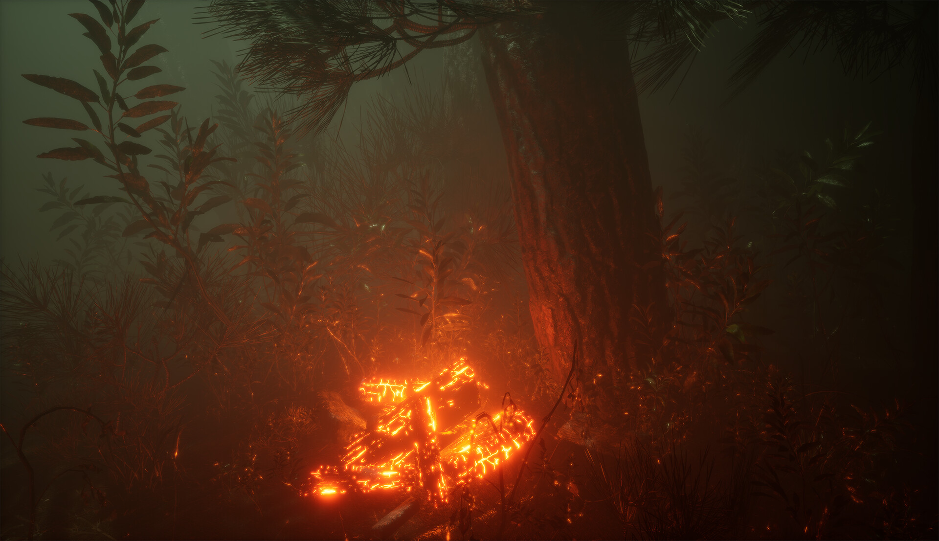 Fabian Klingl - Glowing firewood shader - technical art