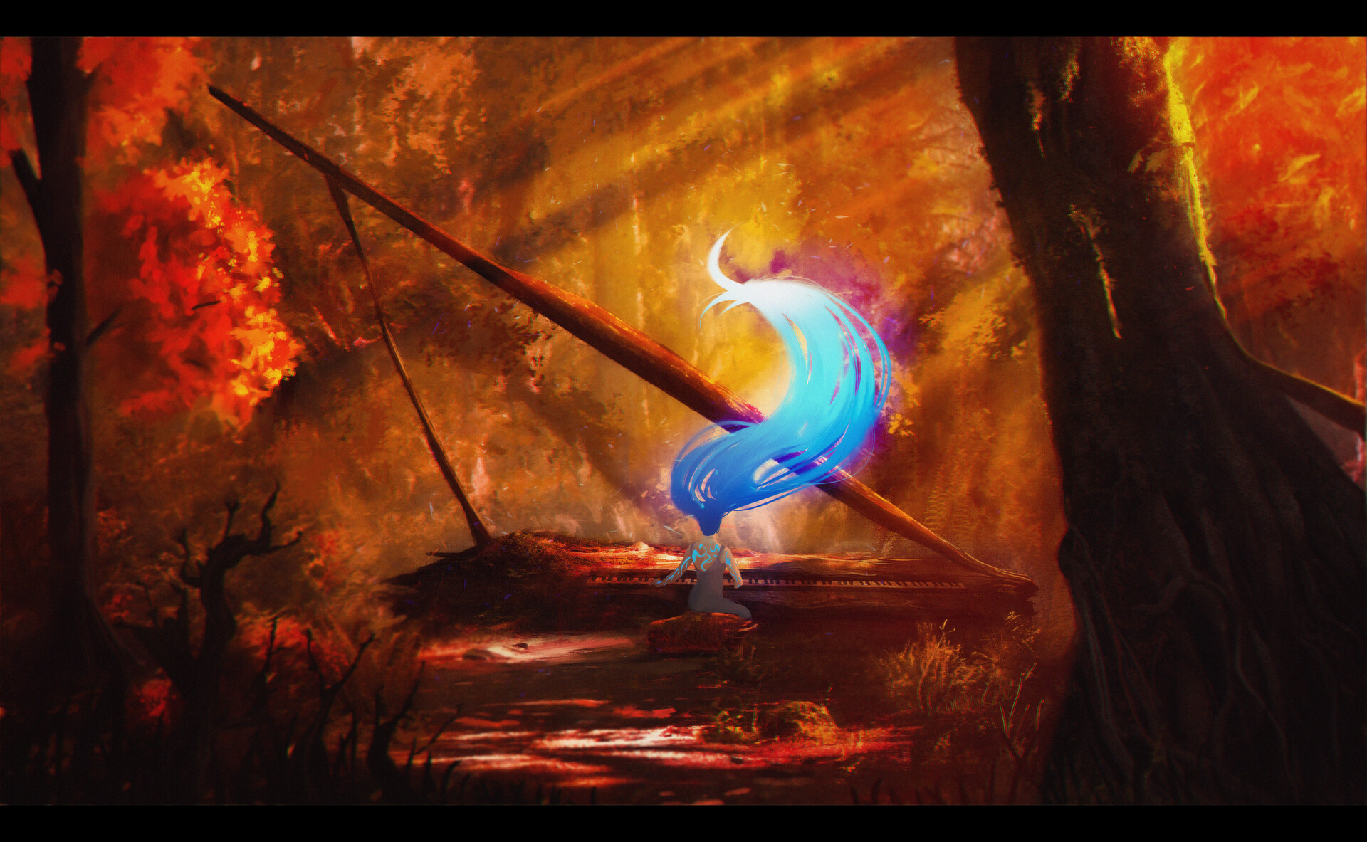 ArtStation - Piano in the forest